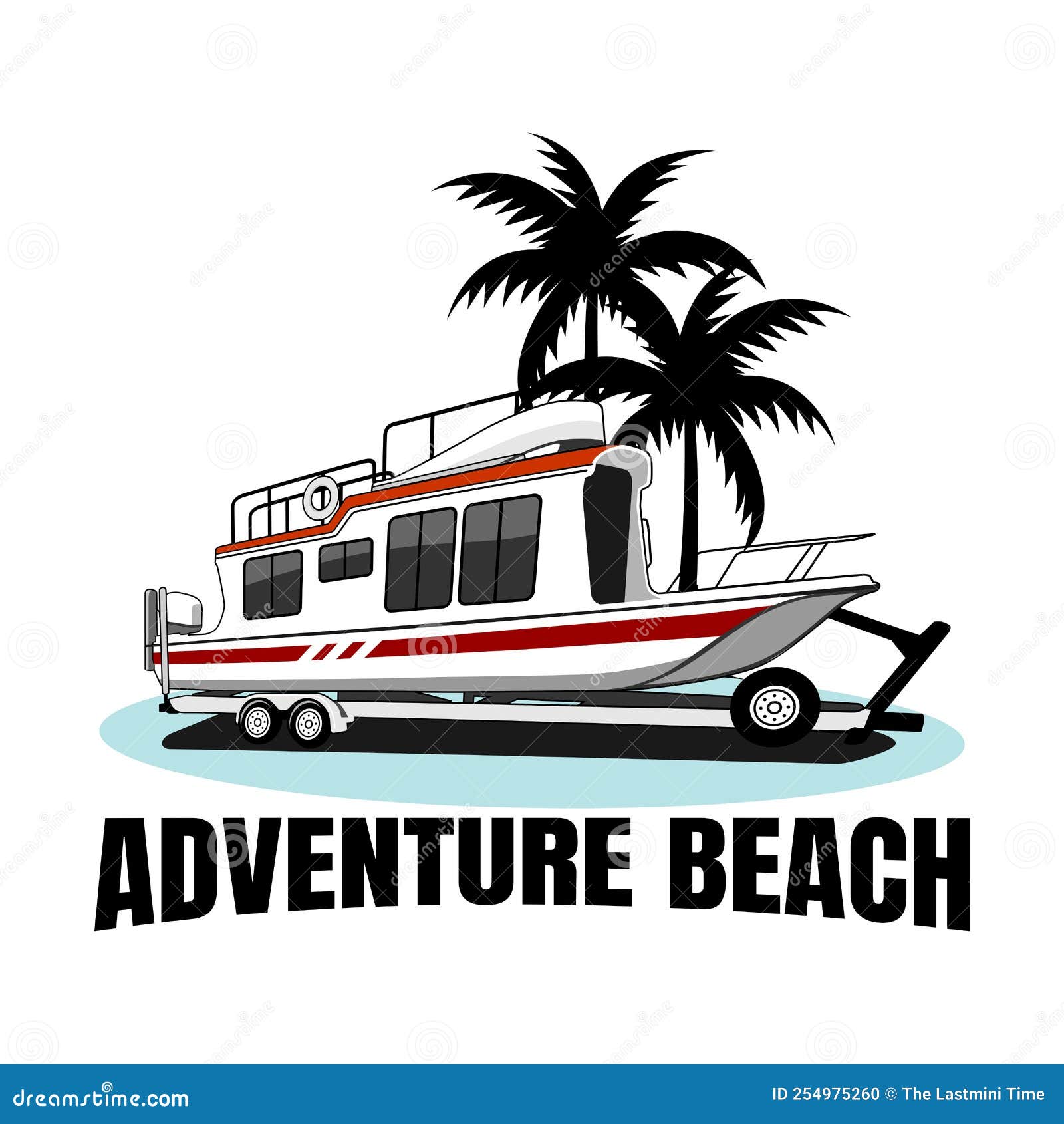 Boat Illustration Logo Design Vector Stock Vector - Illustration of ...