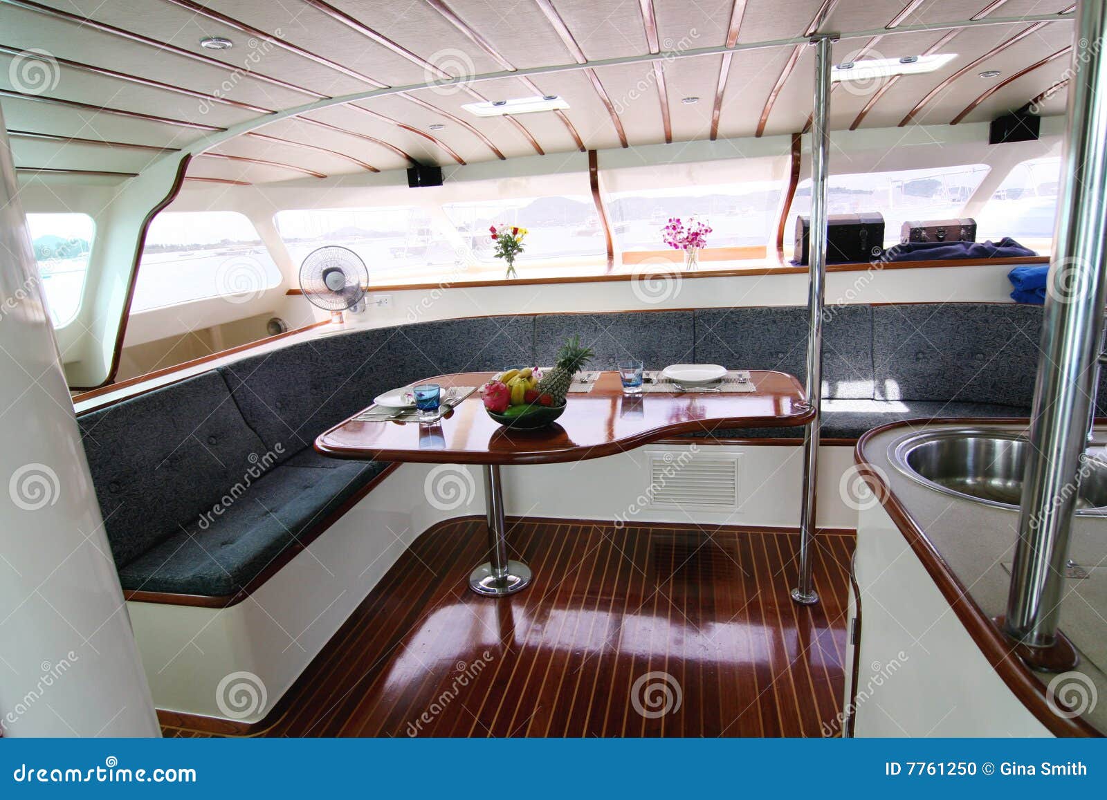 Boat interior stock photo. Image of luxury, sailing, ocean - 7761250