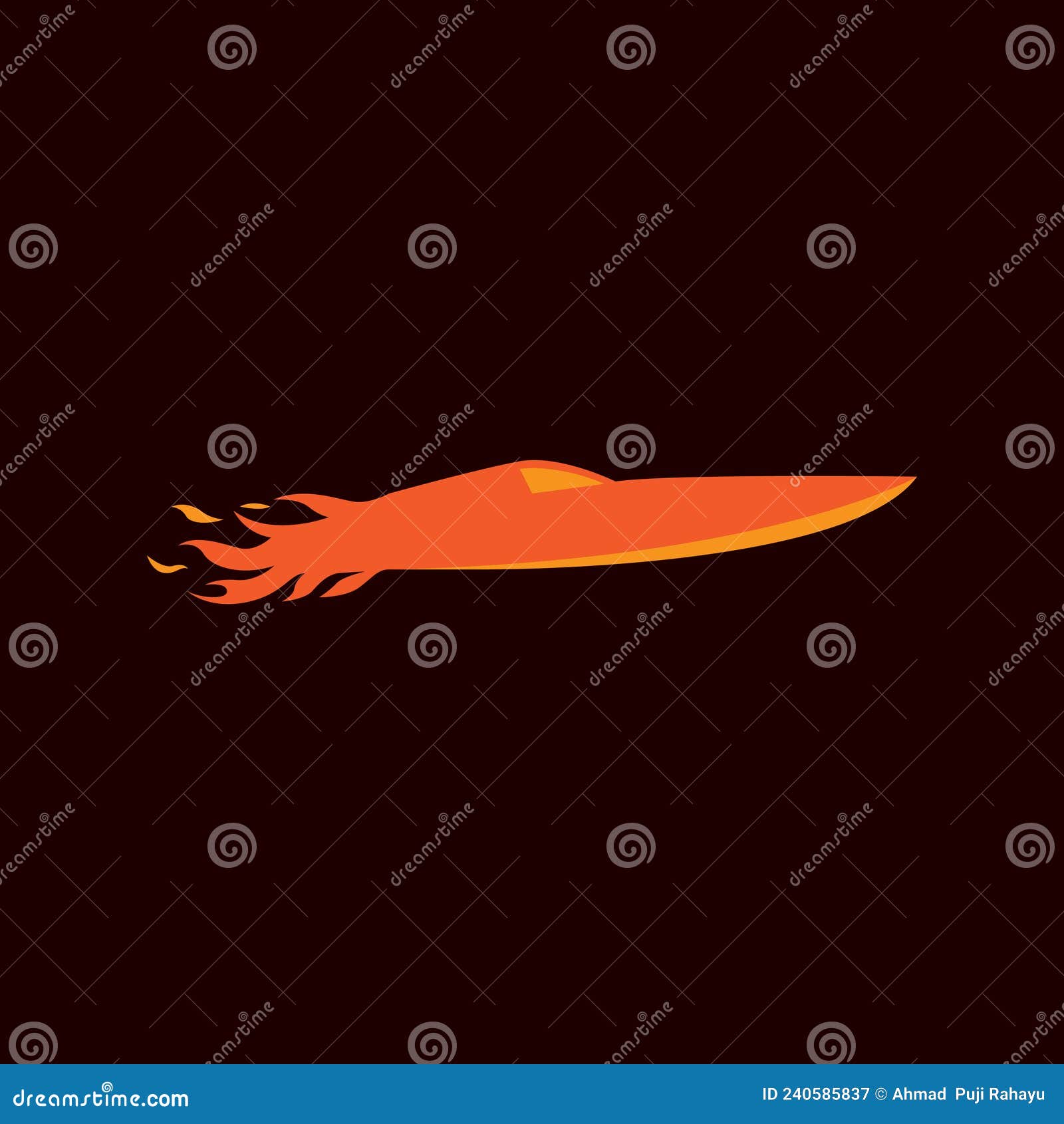 Boat Jet with Fire Flame Logo Design Vector Graphic Symbol Icon ...