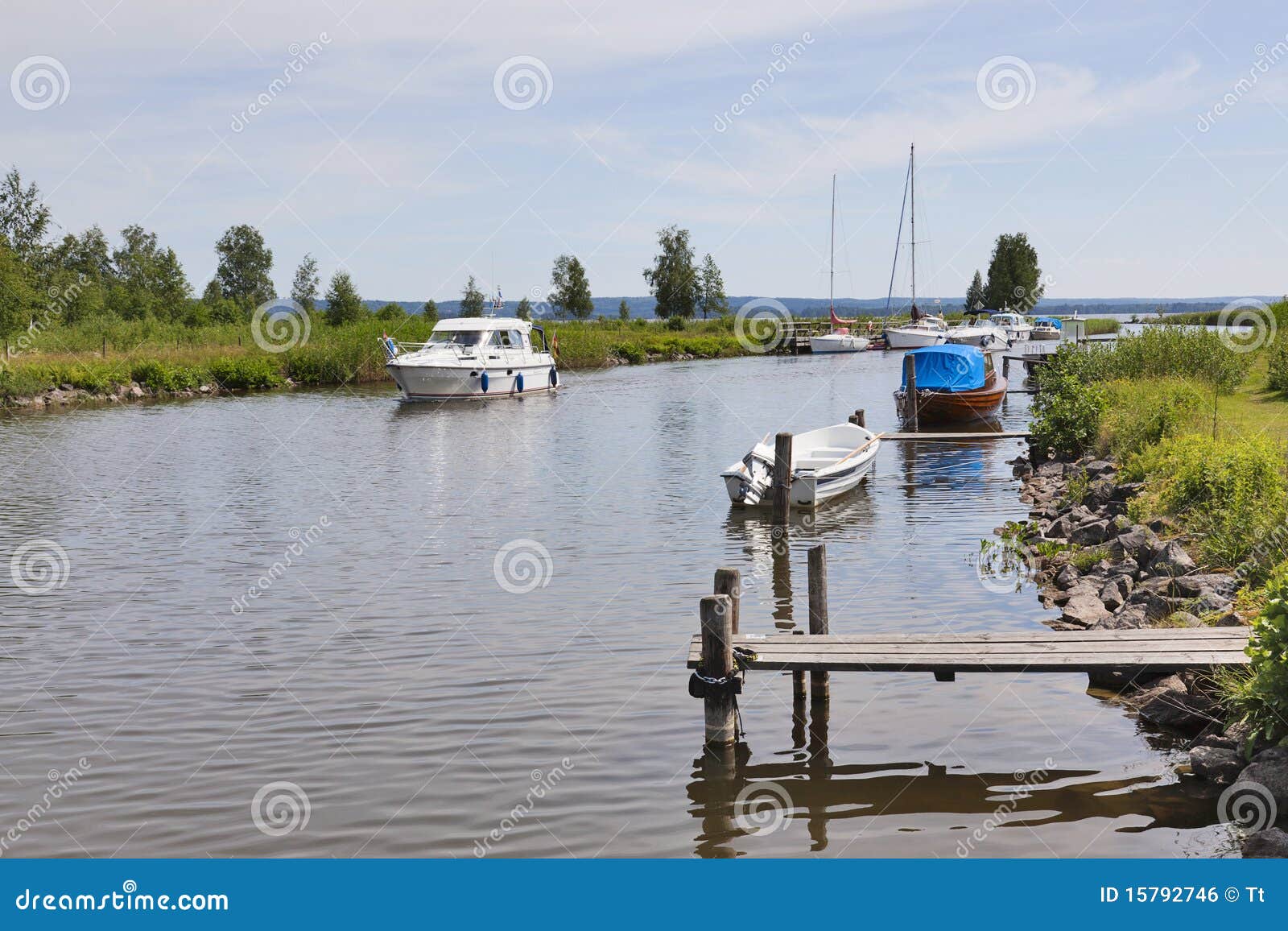 Boat jetty stock photo. Image of landscape, outboard - 15792746