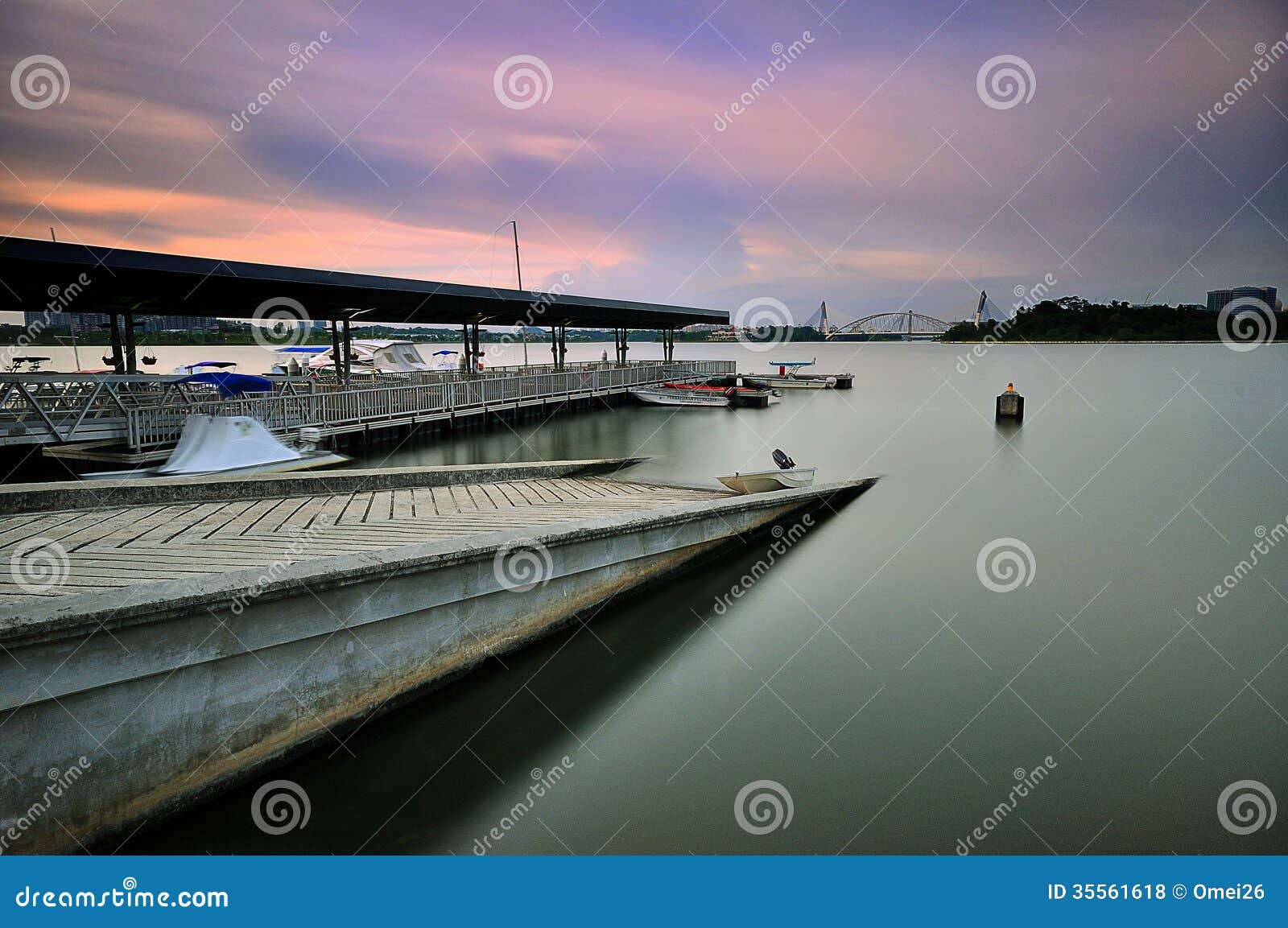 Boat Jetty at Marina Putrajaya Stock Photo - Image of architecture ...
