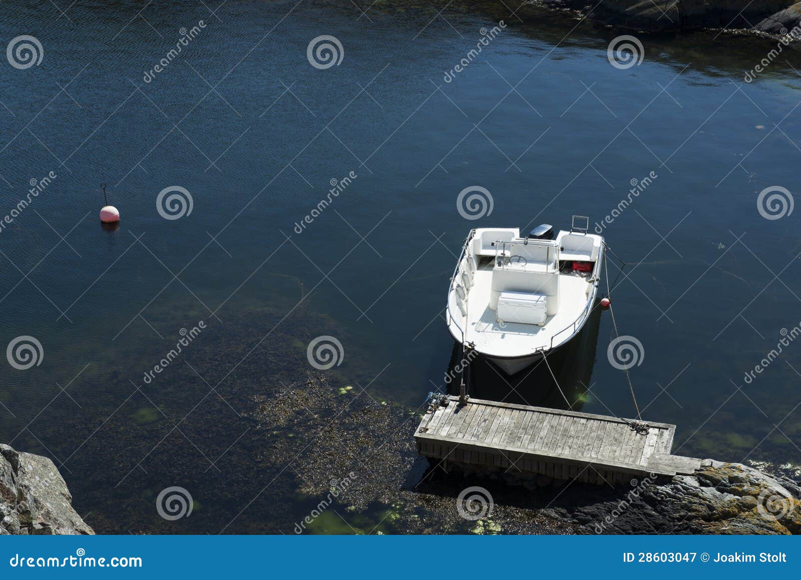 Boat at jetty by the sea stock image. Image of outdoors - 28603047