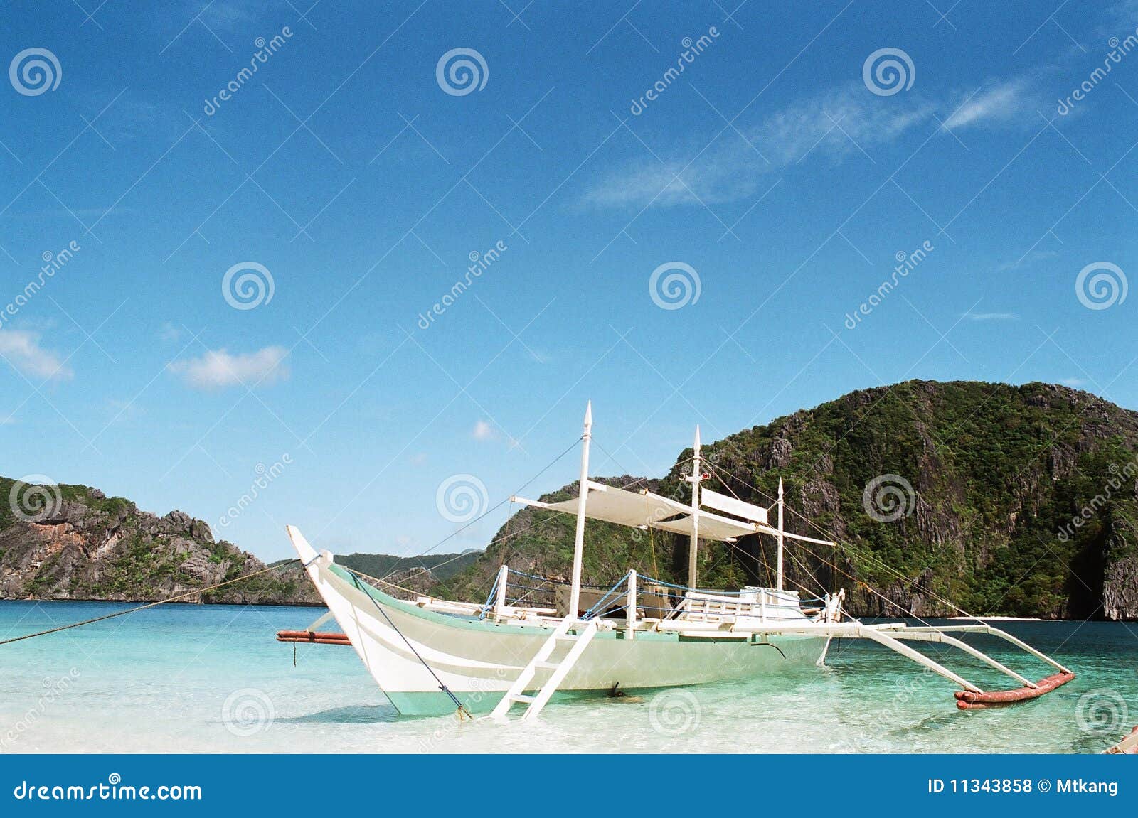 Boat at lagoon shore stock photo. Image of boat, calm - 11343858