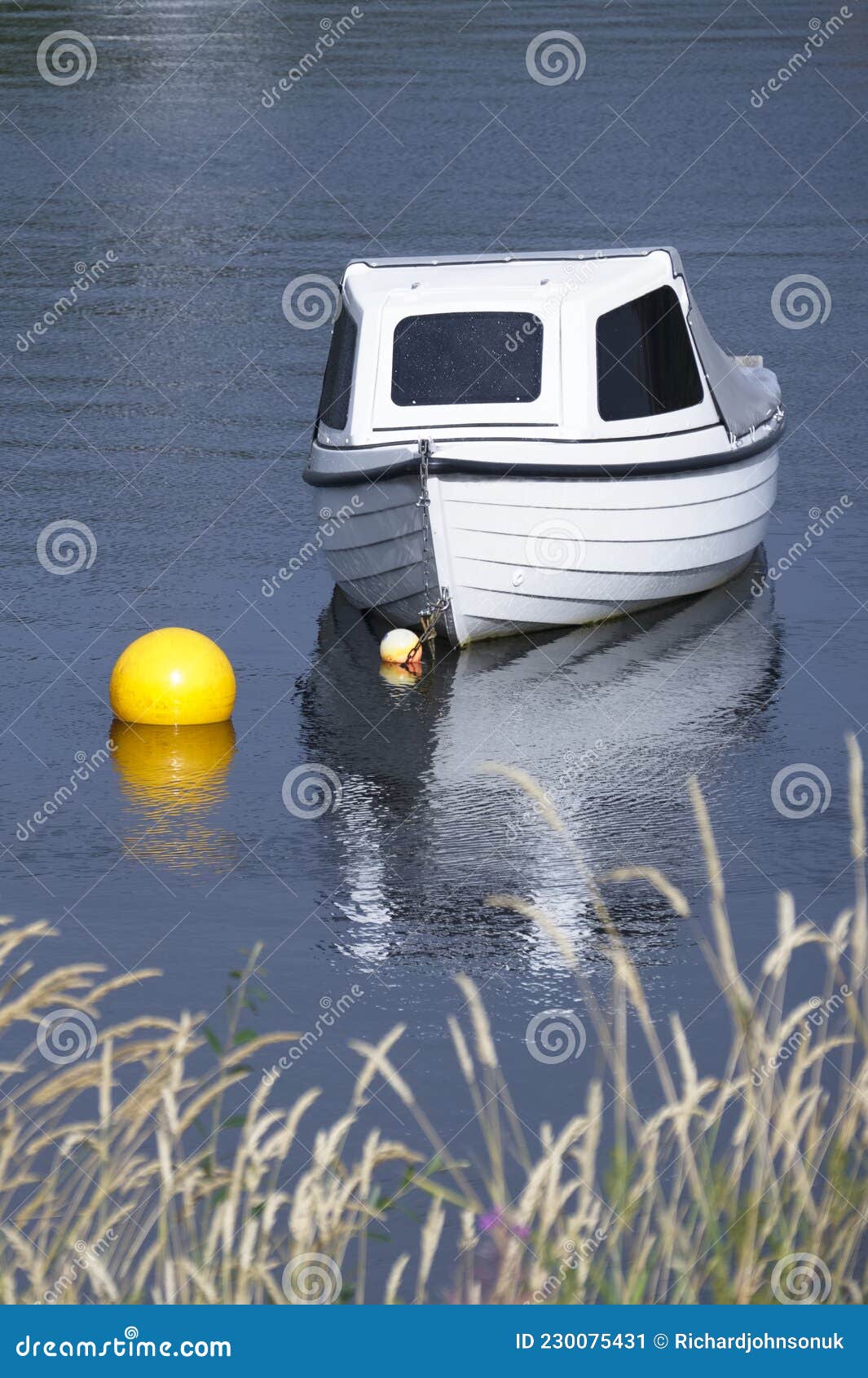 Boat in Lake for Tranquility Calm Peace and Mindfulness Stock Image ...