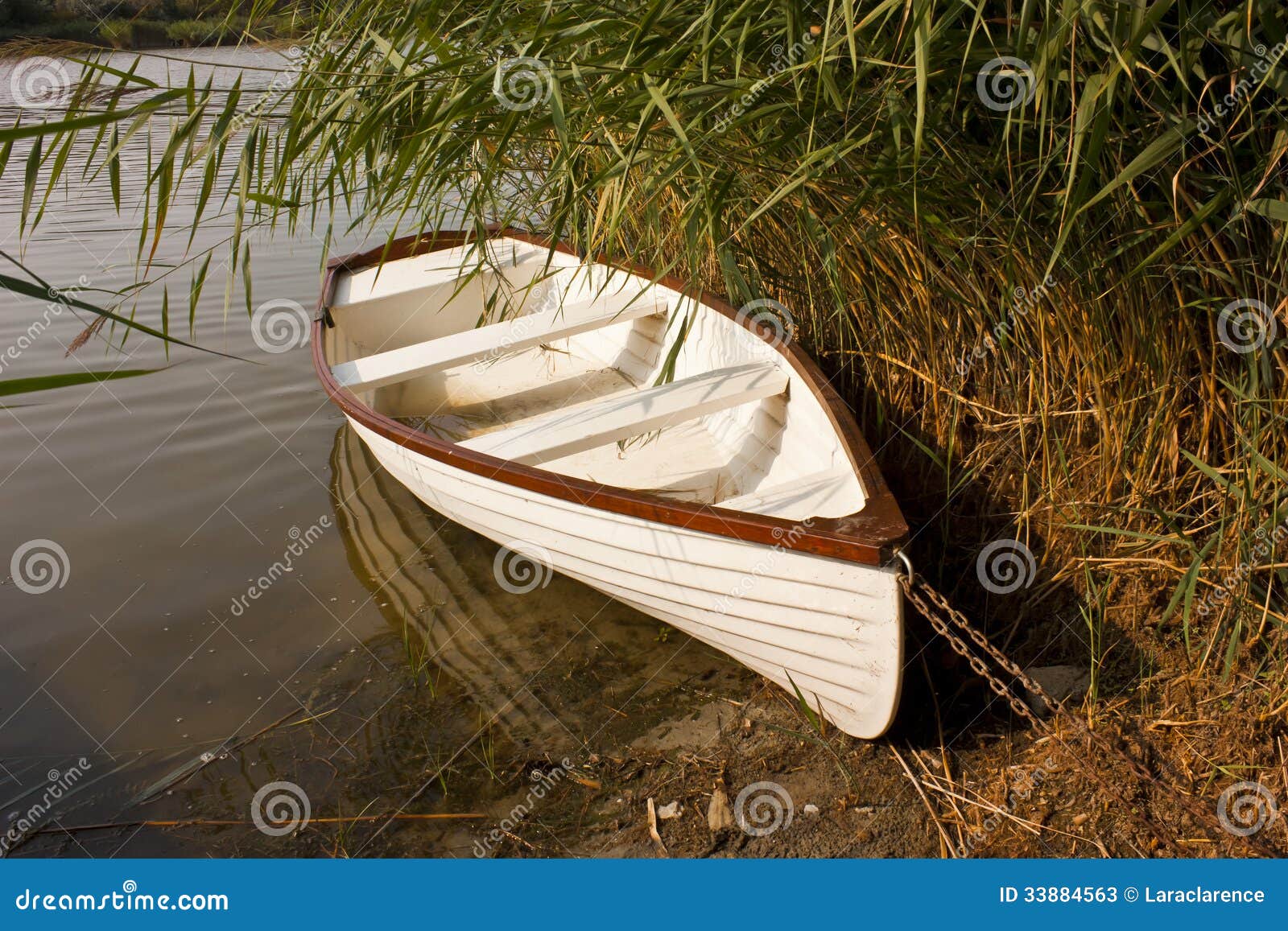 Boat at the lakeside stock image. Image of horizontal - 33884563