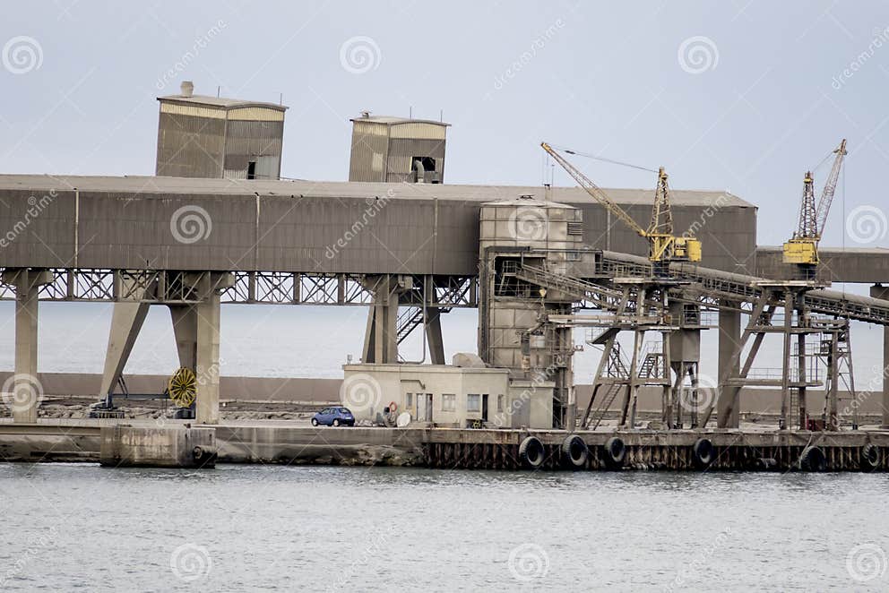 Boat loading dock at sea stock image. Image of container - 191168097