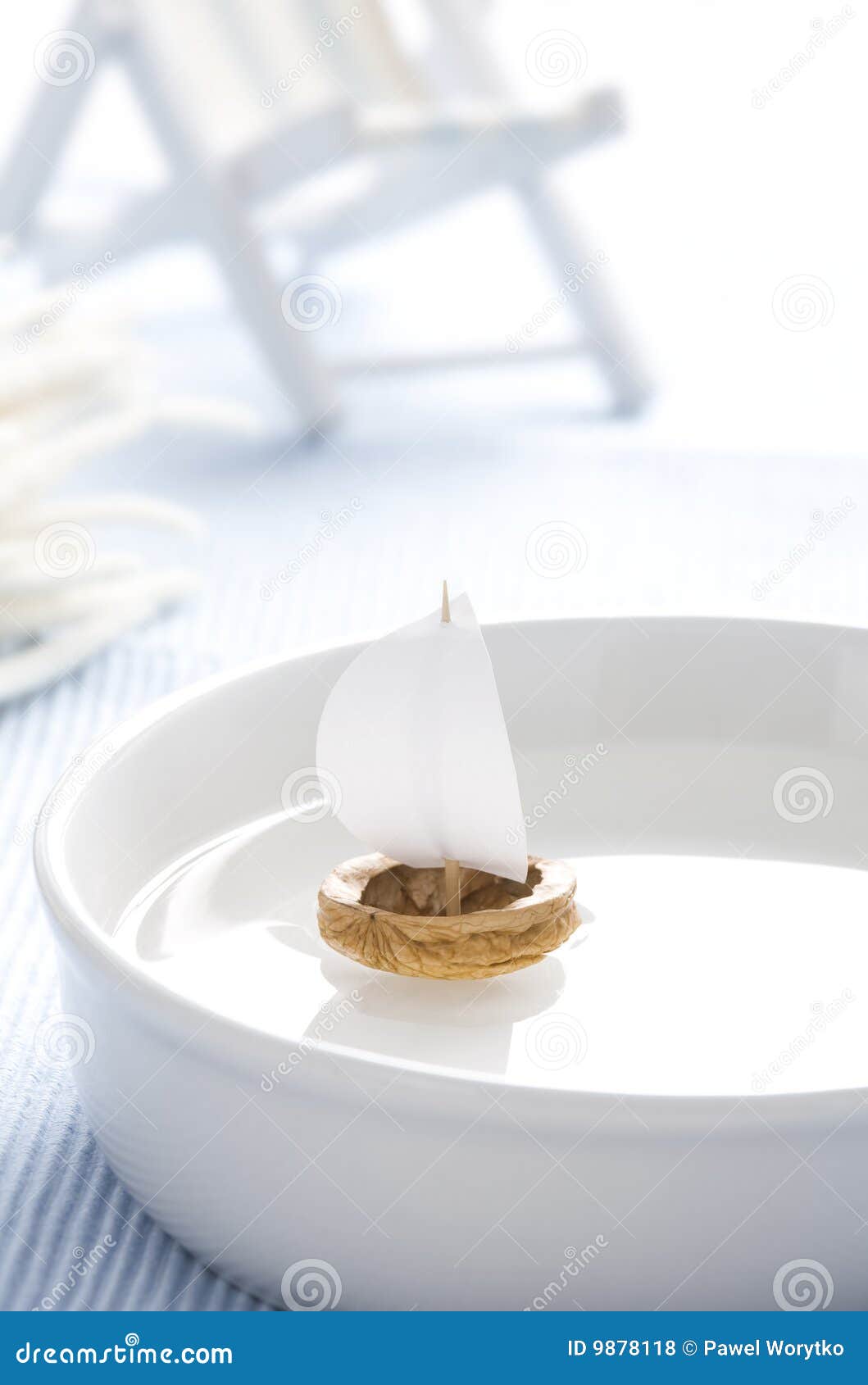 Boat made of walnut shell stock photo. Image of brown - 9878118