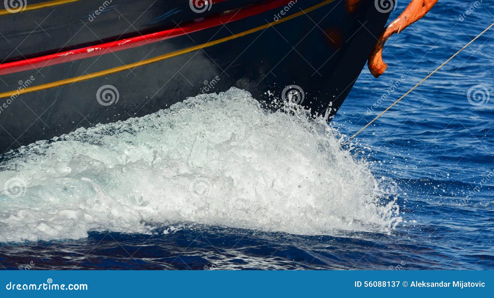 Boat Making Waves at Open Sea Stock Image - Image of blue, nature: 56088137