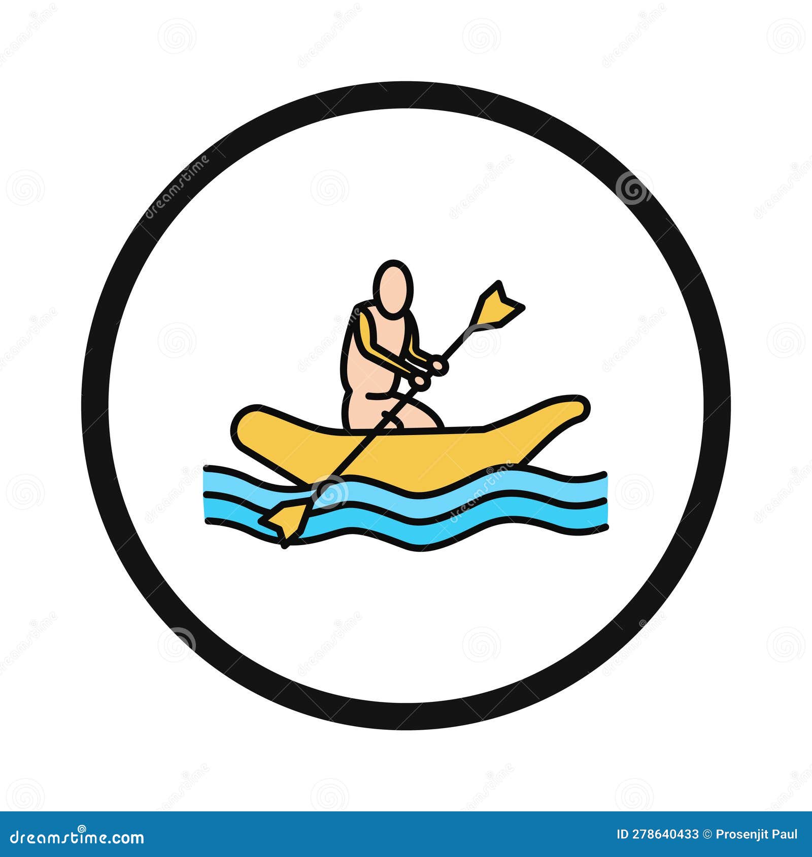 Boat, Man, Boat Riding, Ocean, River, Boat Riding Icon Stock Vector ...