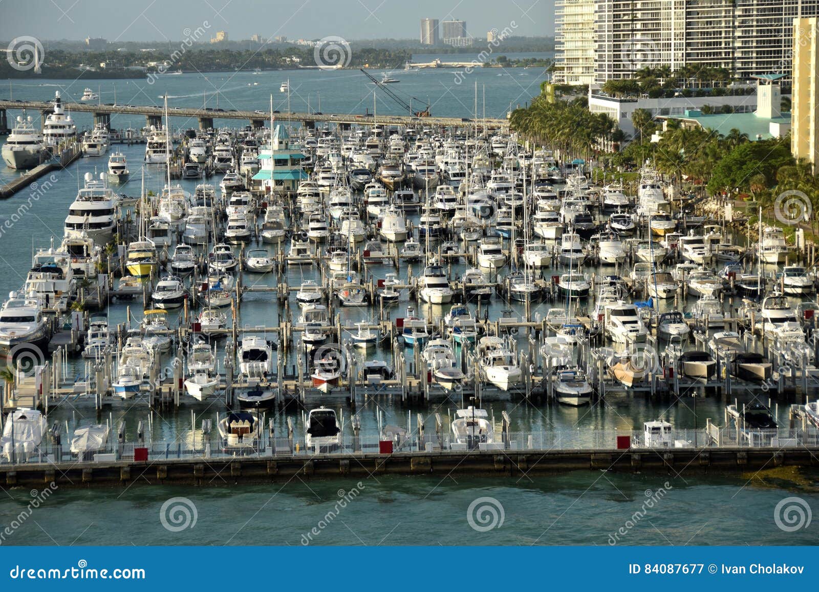 Boat Marina in Miami Beach, Florida Stock Image - Image of boats ...