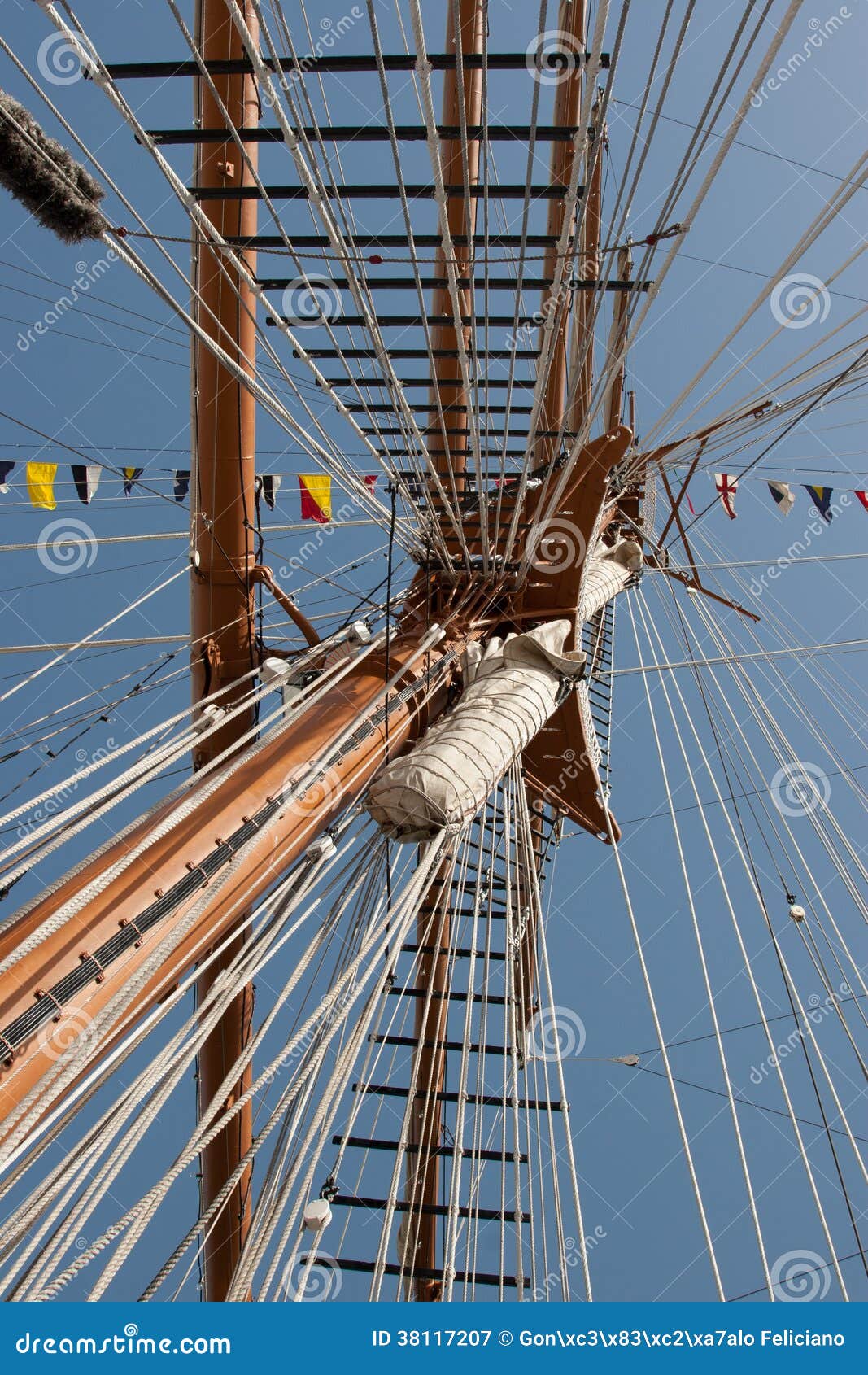 Boat mast stock image. Image of background, blue, marine - 38117207
