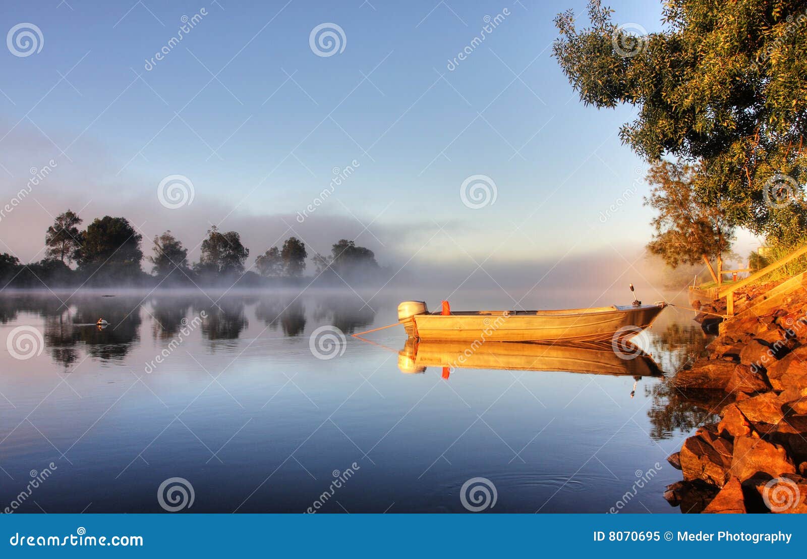 A boat in mist stock image. Image of boat, aqua, anchor - 8070695