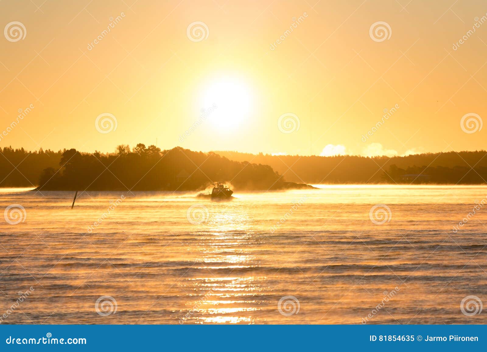 Boat in mist stock image. Image of mist, sailing, cold - 81854635