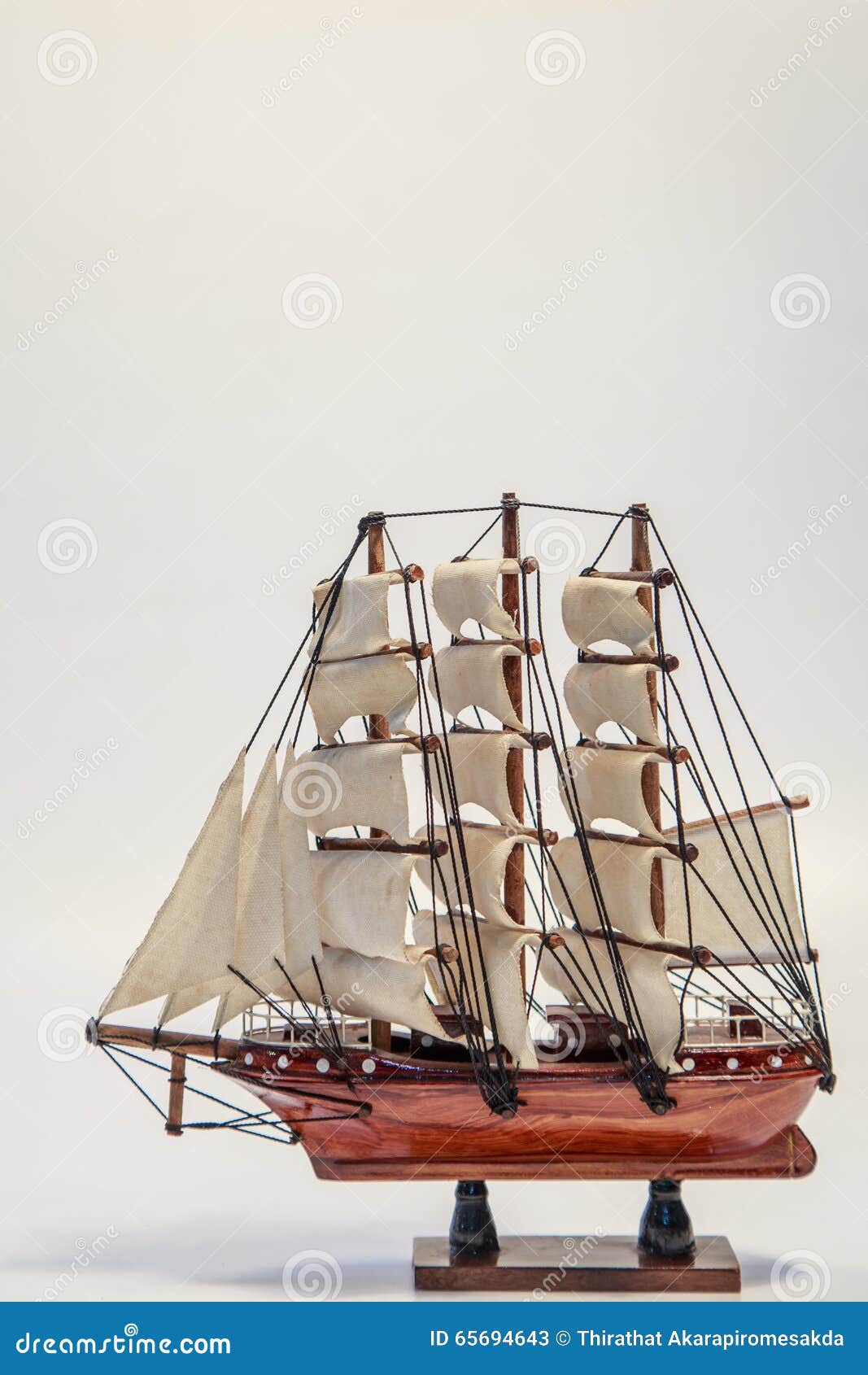 Boat Model. Small Wooden Ship. Stock Image - Image of play, holiday ...