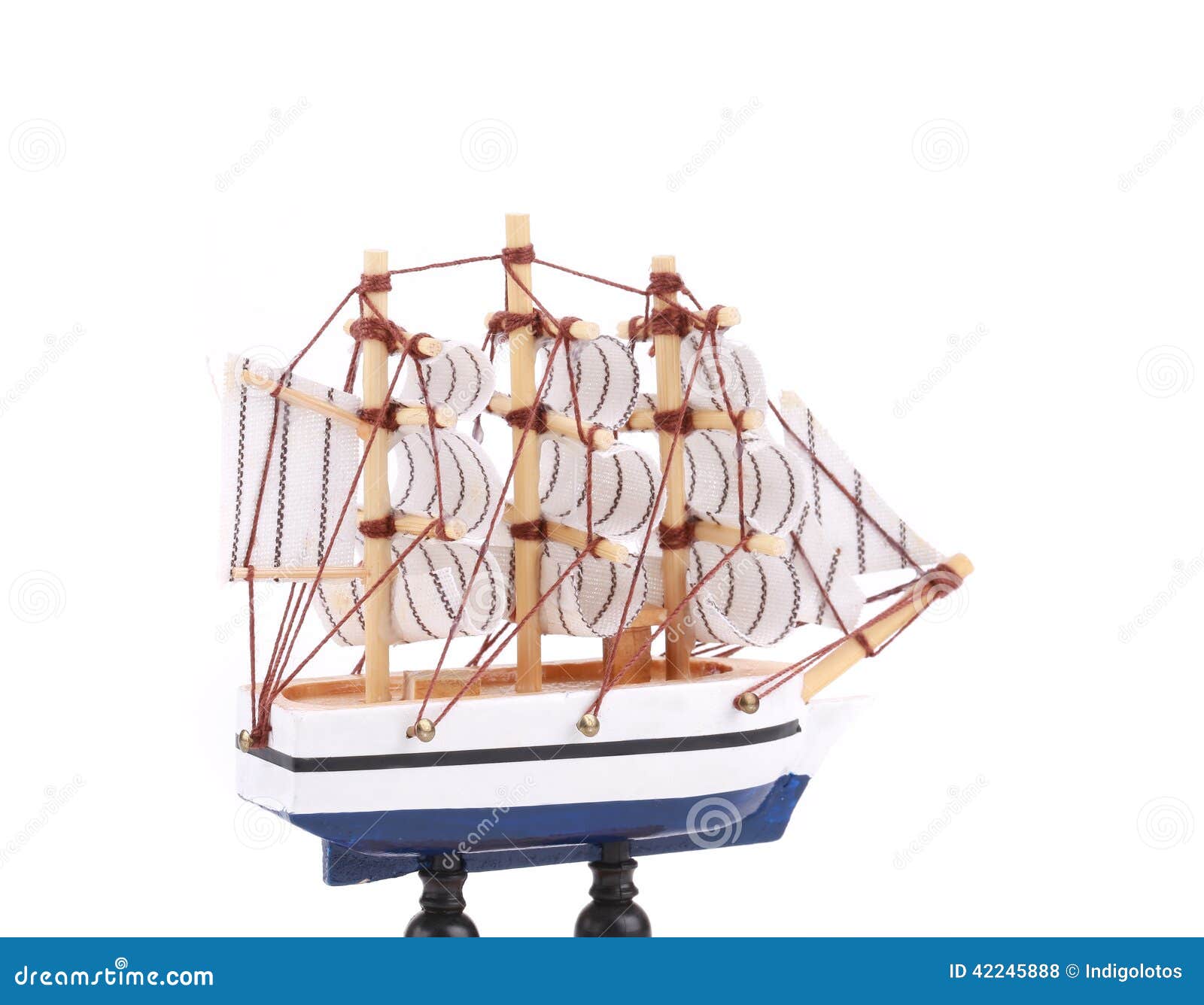 Boat Model. Small Wooden Ship Stock Photo - Image of hobby, isolated ...