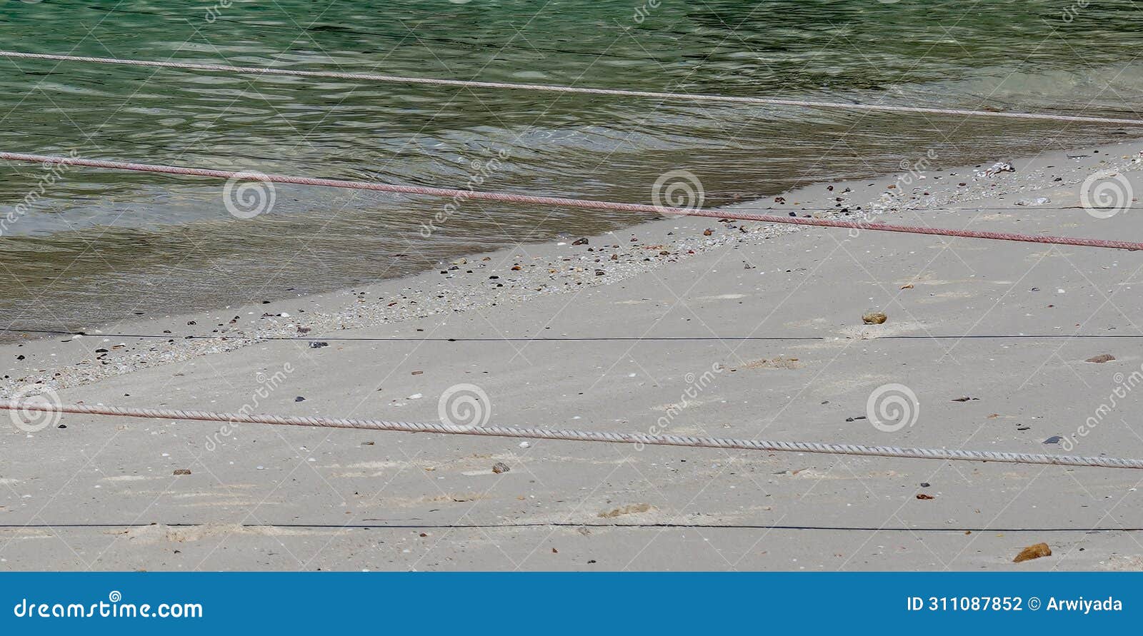 Boat Mooring Rope on the Beach Stock Photo - Image of outdoors, closeup ...