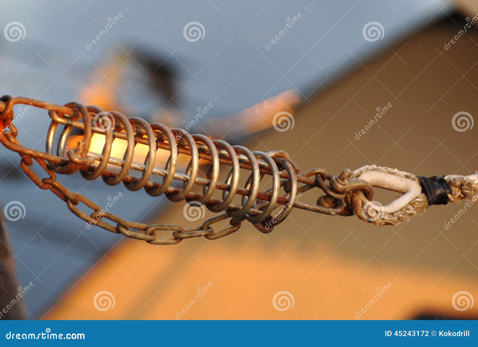 Boat Mooring Spring with Chain Stock Photo - Image of boat, chain: 45243172