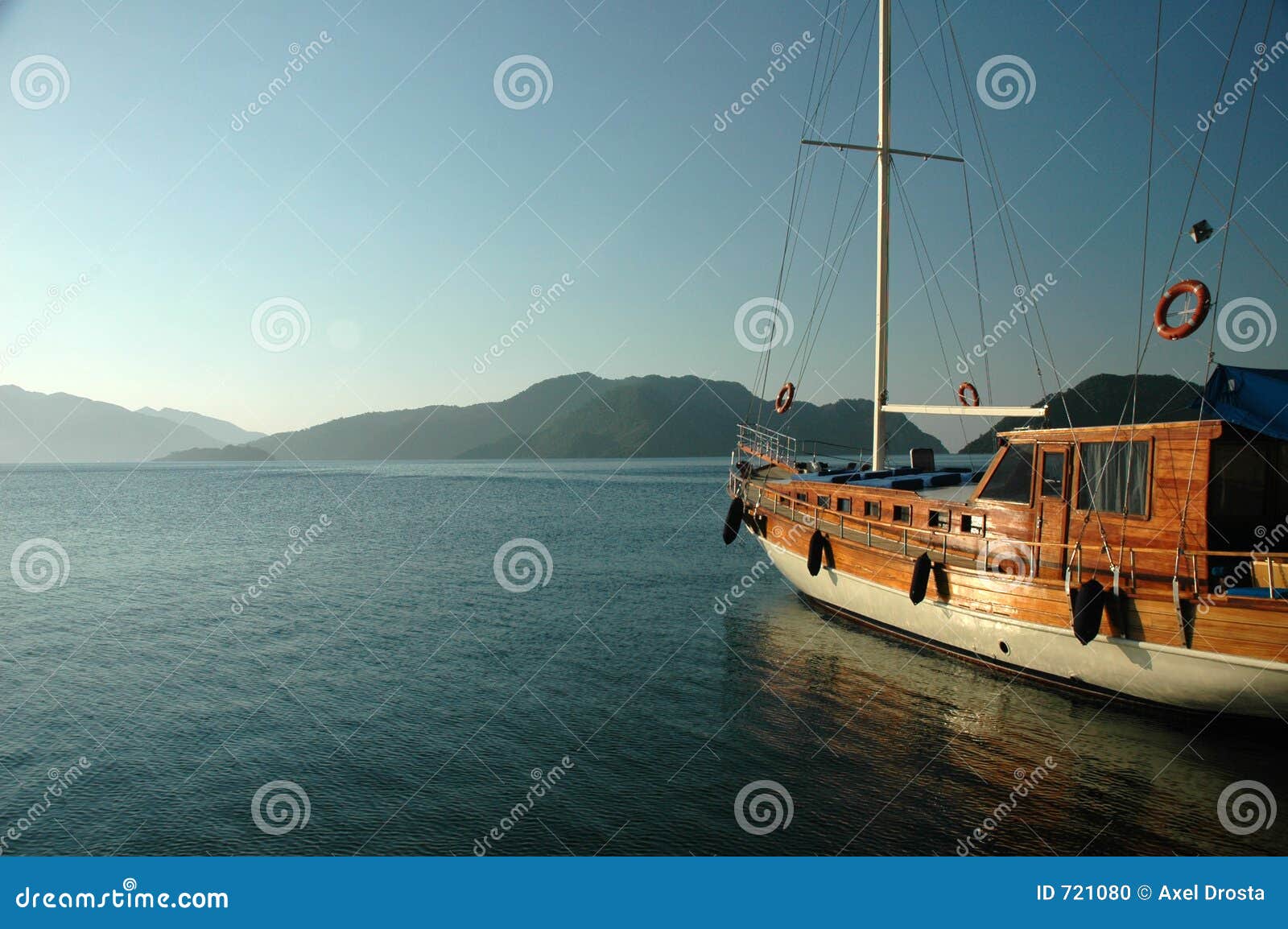 Boat in the morning stock photo. Image of ropes, aegaeis - 721080