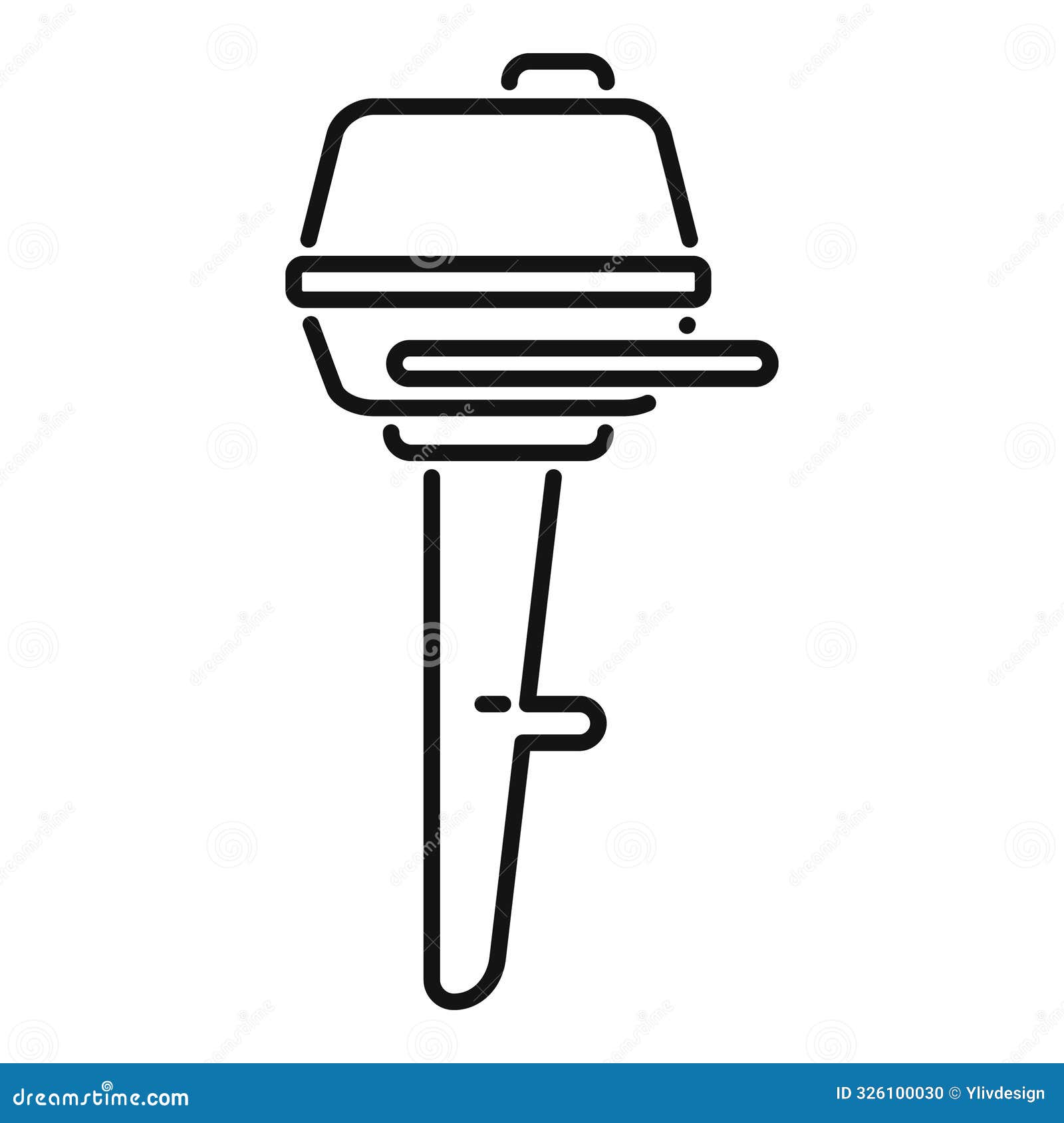 Boat Motor Icon Showing Propeller for Nautical Propulsion Stock ...