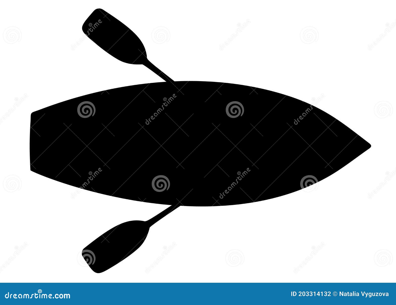 Boat with an oar stock vector. Illustration of river - 203314132