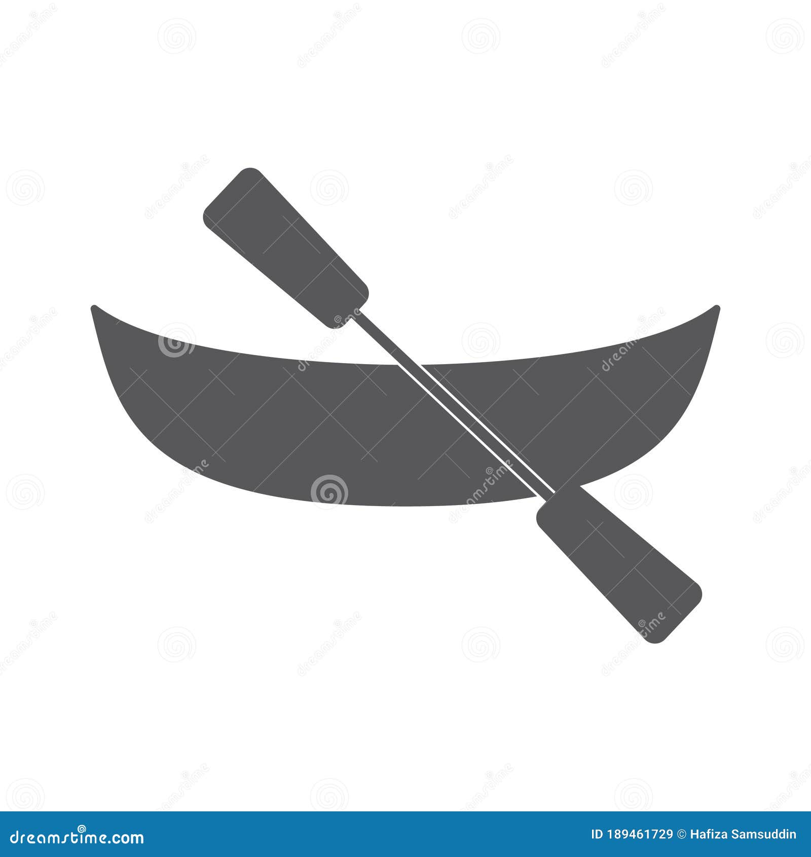Boat with Oar. Vector Illustration Decorative Design Stock Vector ...