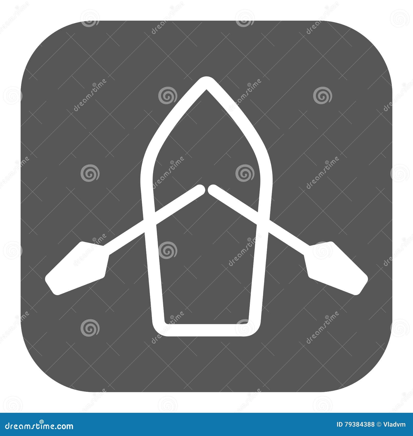 The Boat and Oars Icon. Skiff and Paddle Symbol. Flat Stock Vector ...