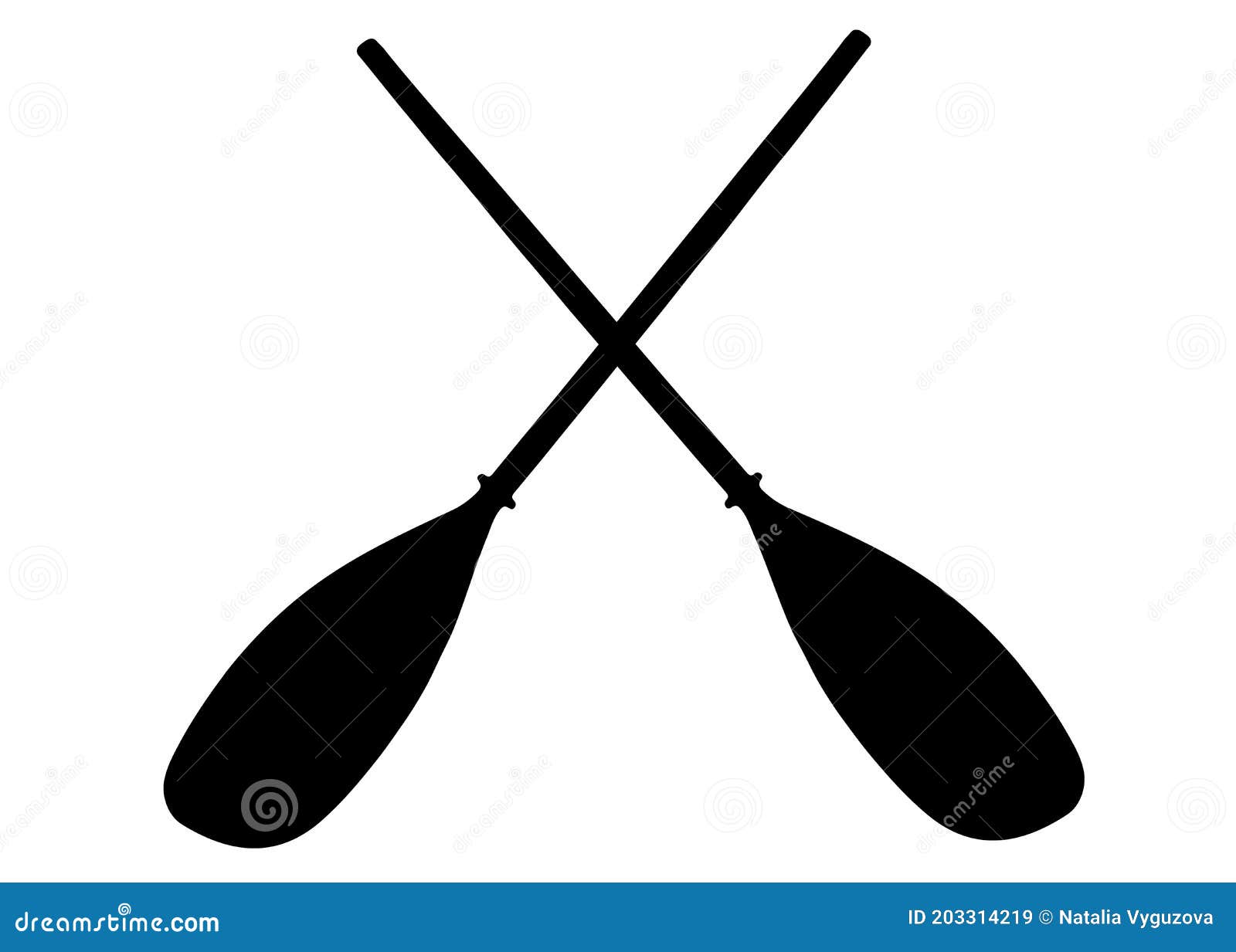 Boat oars. Vector image stock vector. Illustration of swim - 203314219