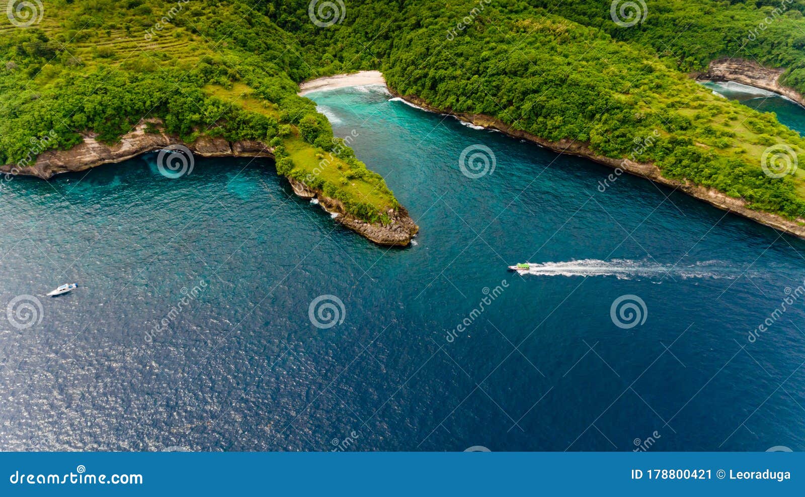 Boat in the ocean. stock image. Image of beauty, island - 178800421