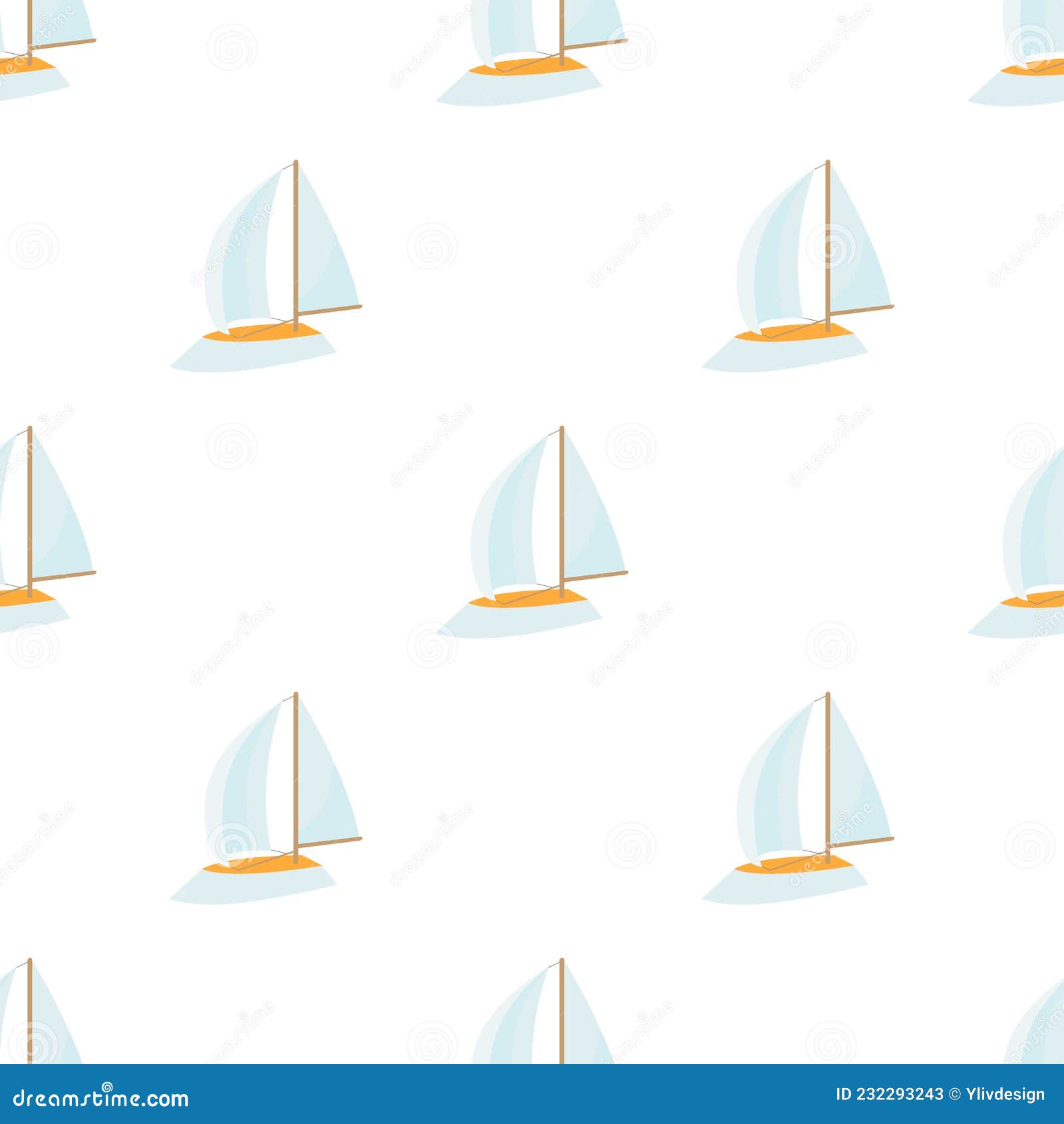 Boat Pattern Seamless Vector Stock Vector - Illustration of seamless ...