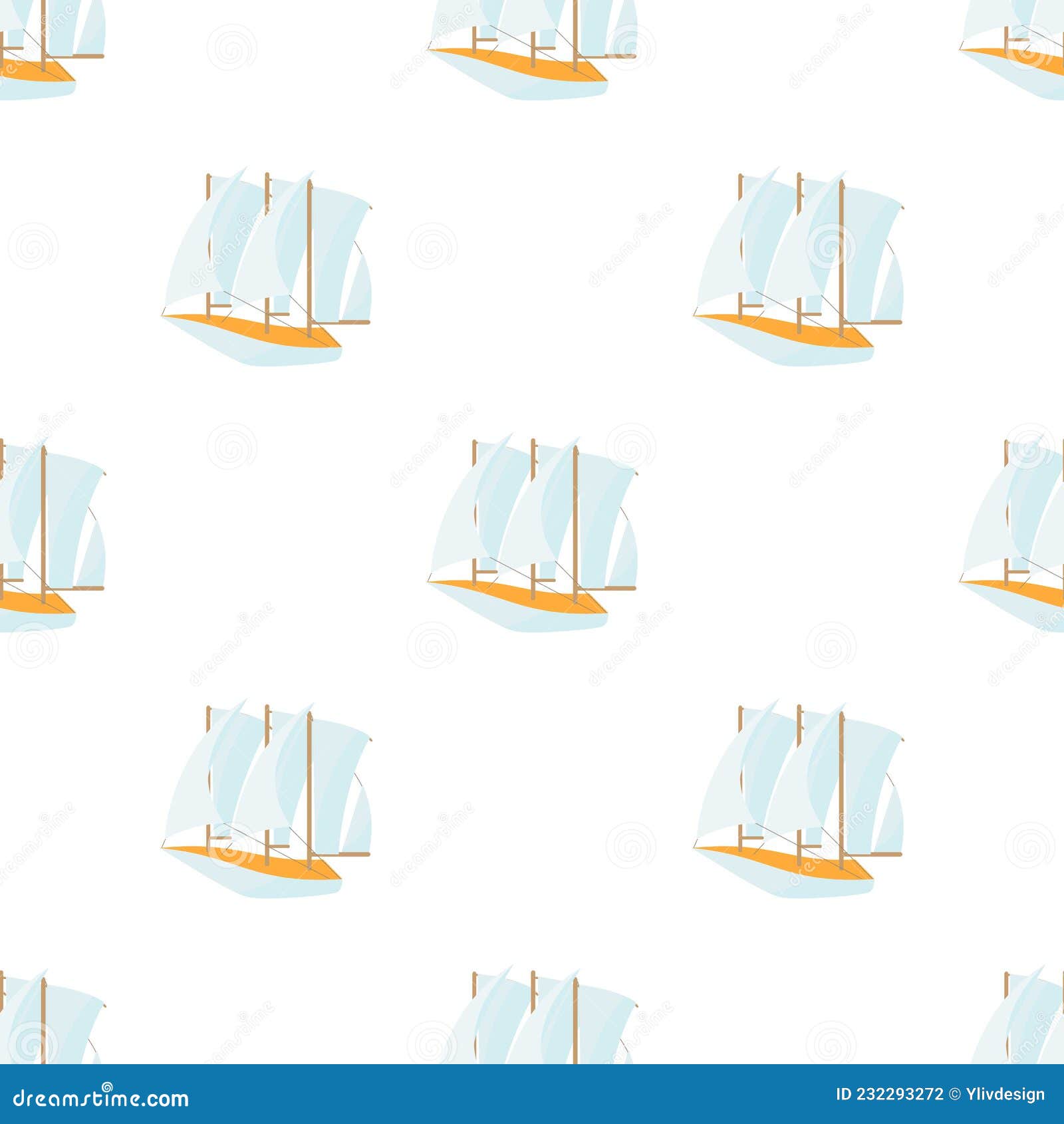 Boat Pattern Seamless Vector Stock Vector - Illustration of boat, ocean ...