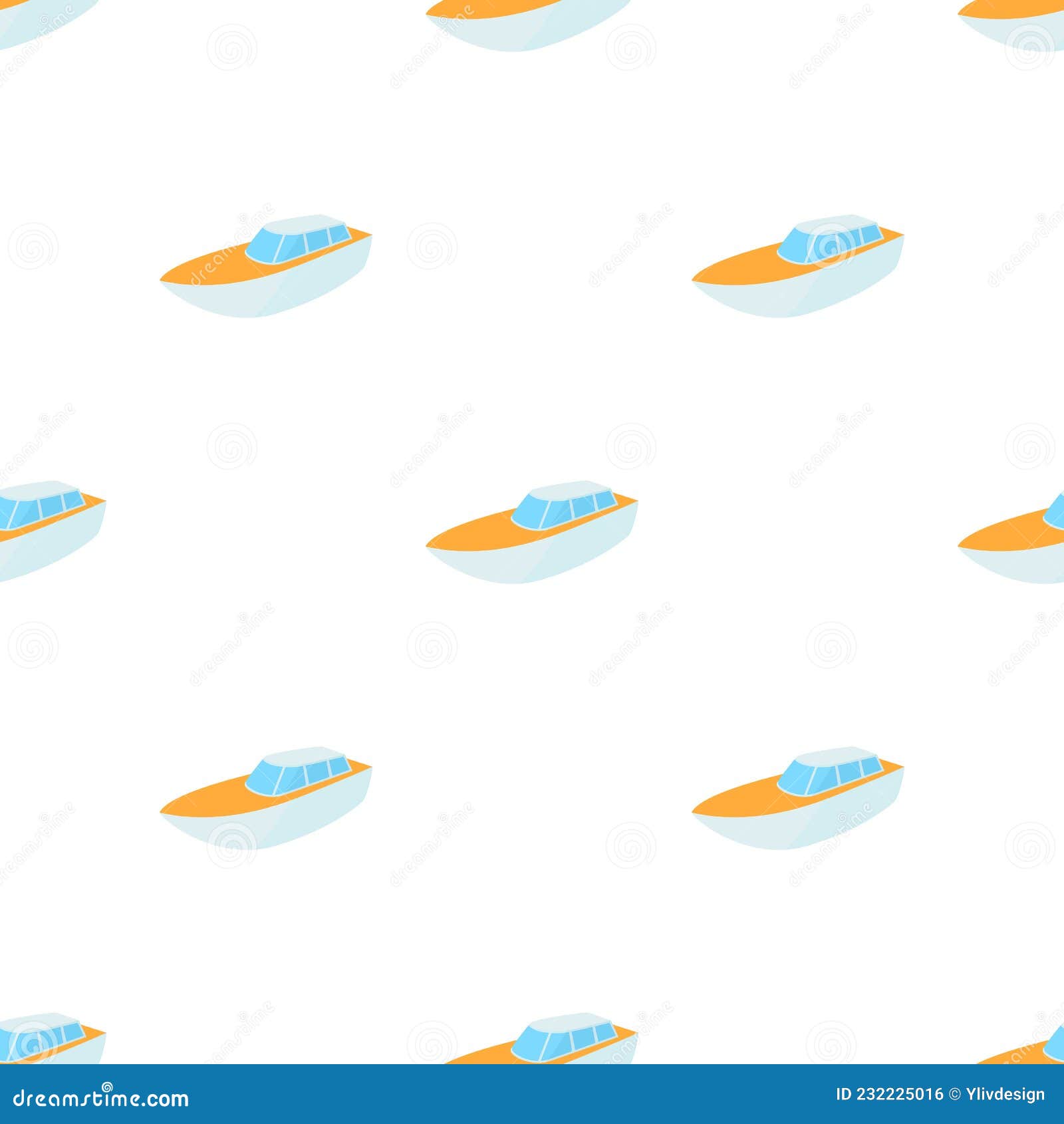 Boat Pattern Seamless Vector Stock Vector - Illustration of motor ...