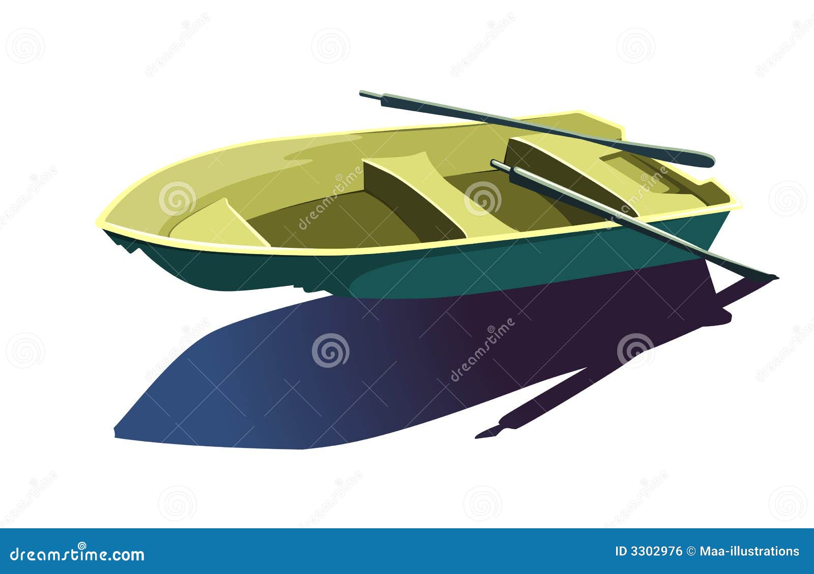 Wooden Peddle Type Of Boat Icon Vector Illustration | CartoonDealer.com ...
