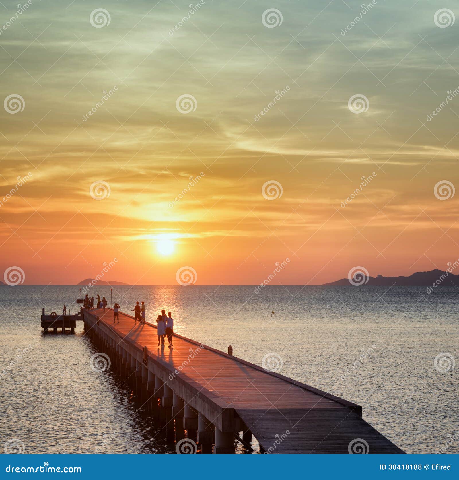 Boat pier at sunset stock photo. Image of landscape, reflections - 30418188