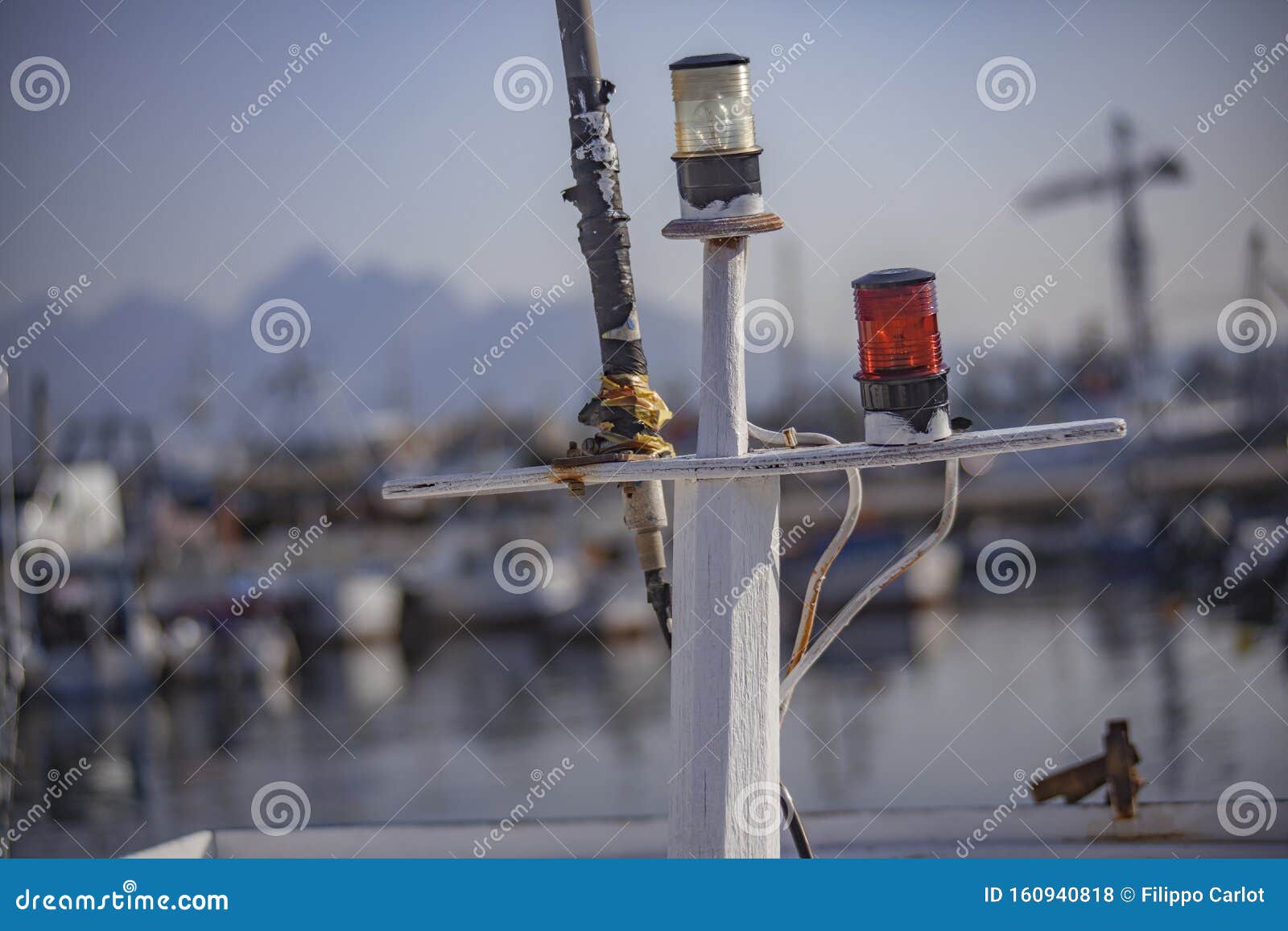 Boat position lights #2 stock photo. Image of boats - 160940818