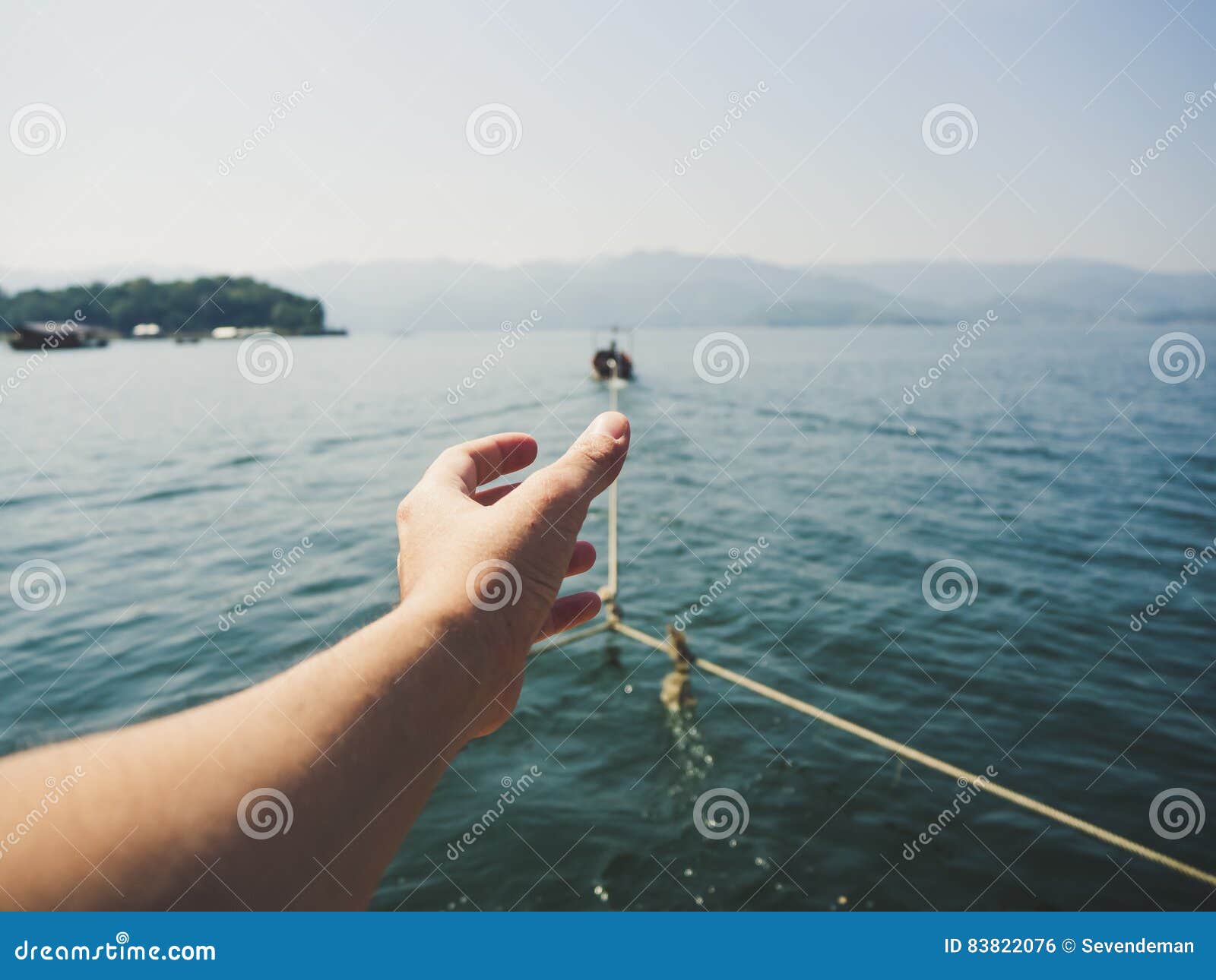 Boat Pull Raft for Adventure Tour. Stock Photo - Image of boat, speed ...