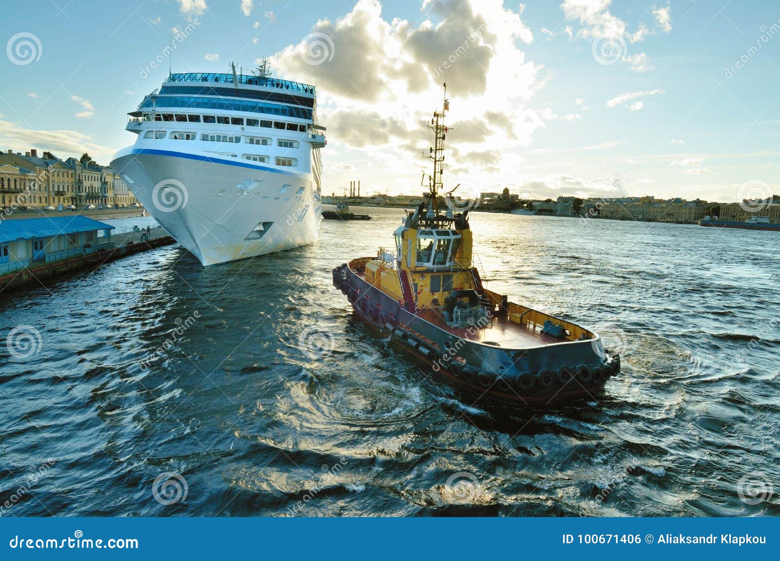 Boat pulling ship stock photo. Image of pull, industrial - 100671406