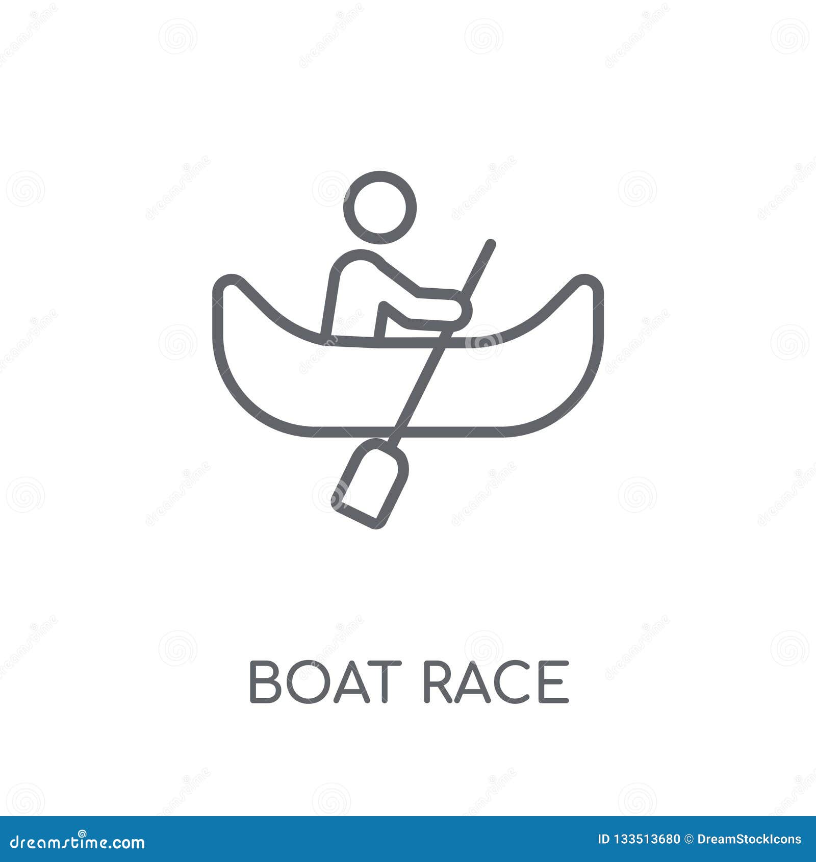 Boat Race Linear Icon. Modern Outline Boat Race Logo Concept on Stock ...
