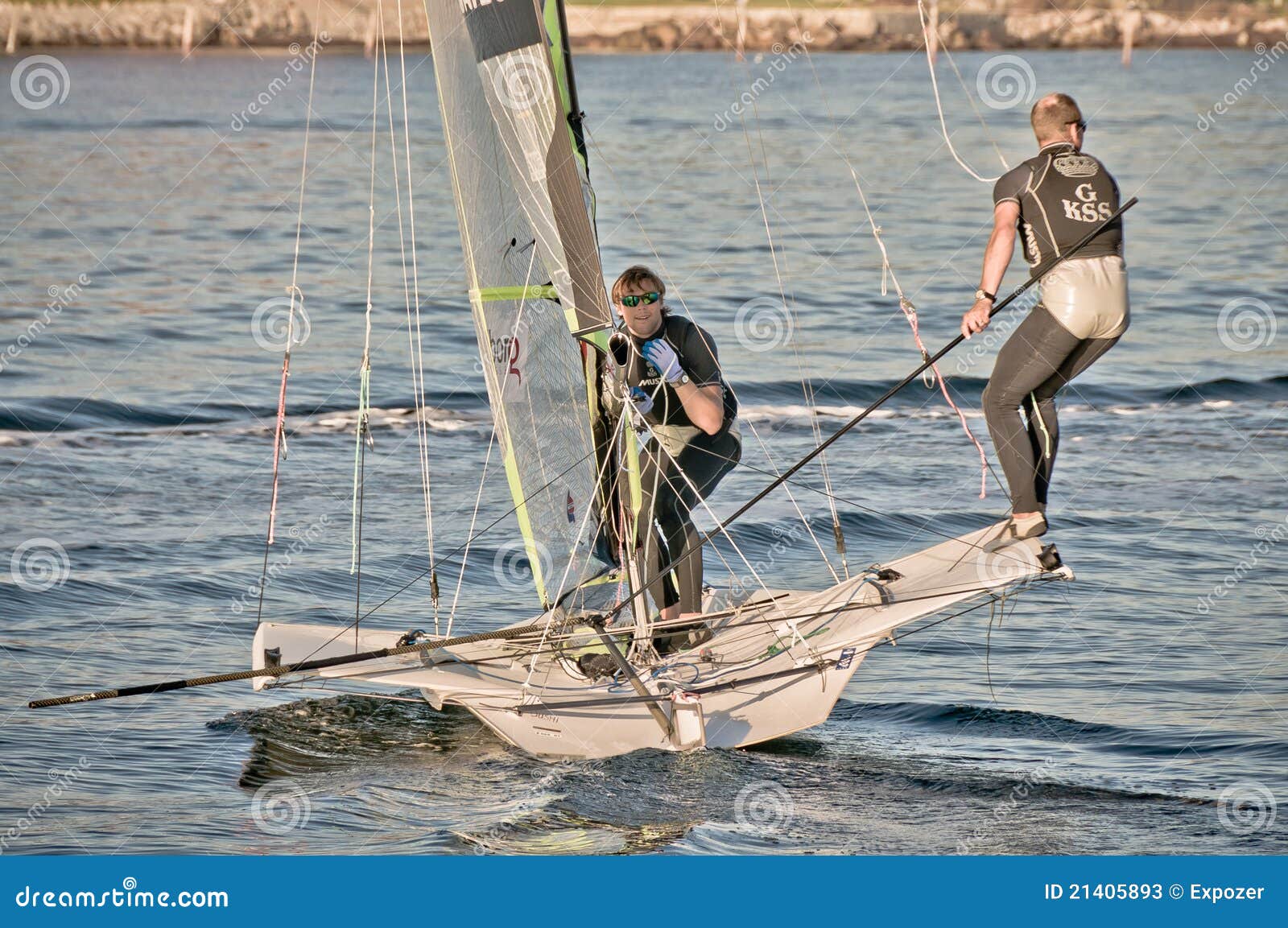 Boat racing 49er editorial stock photo. Image of sport - 21405893