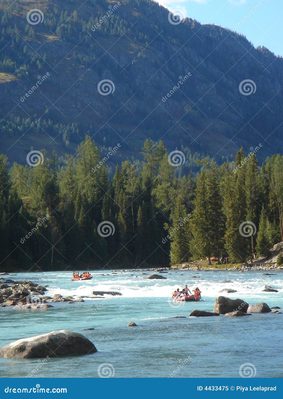 Boat rafting in the river stock image. Image of water - 4433475