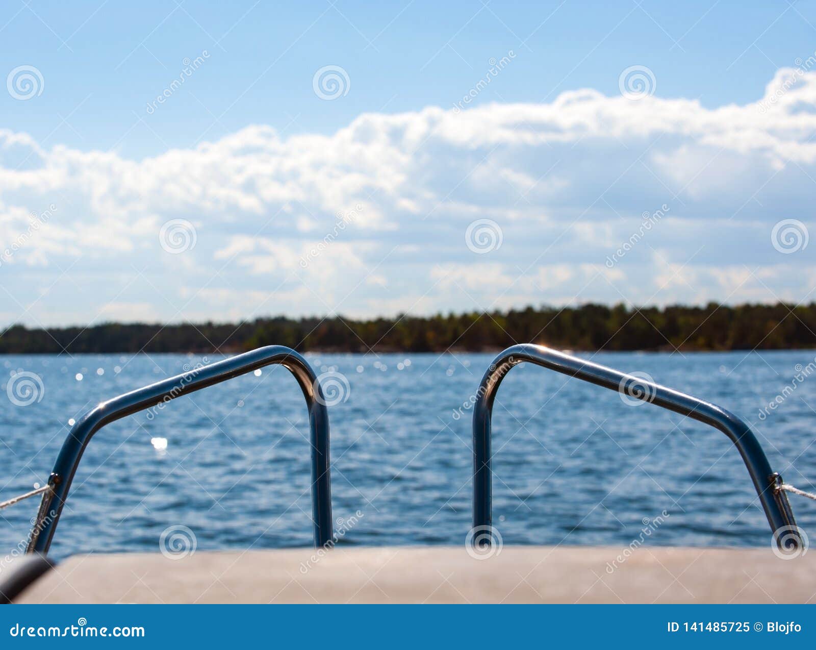 Boat railing stock image. Image of coast, travel, boat - 141485725