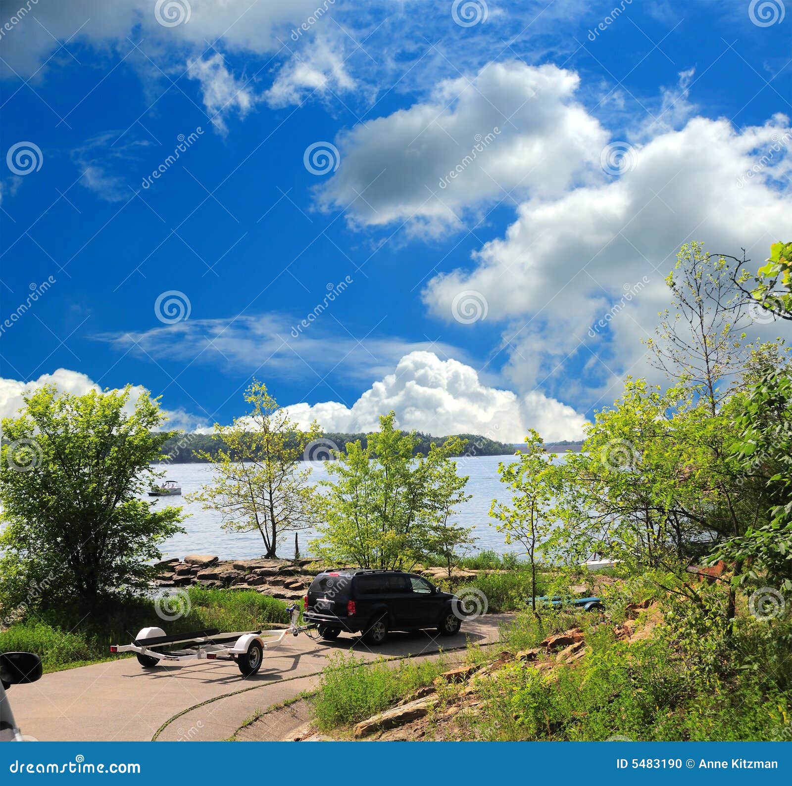 Boat Ramp Overlooking The Raritan River With Warning Sign Stock Image ...