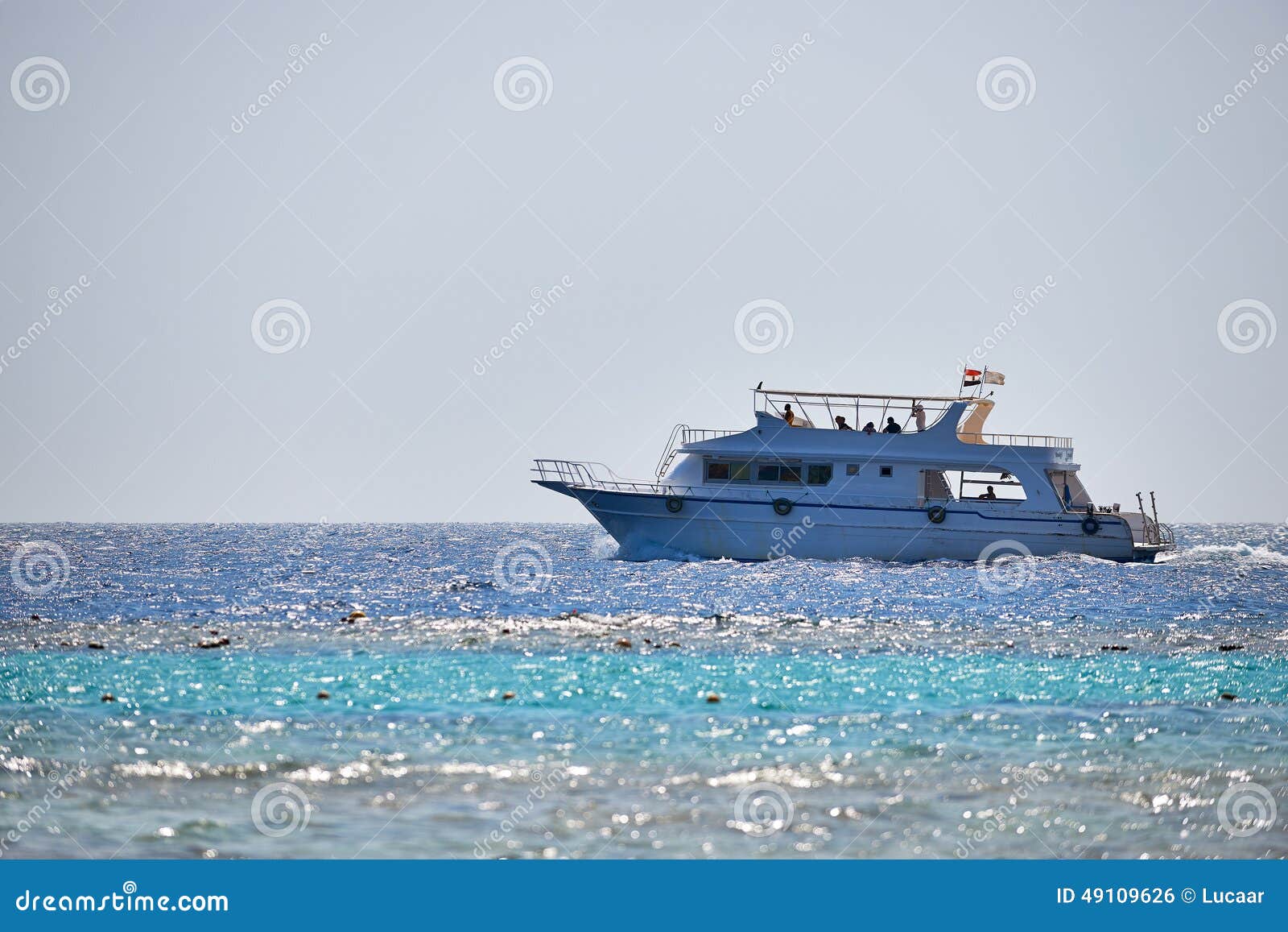 Boat on Red Sea stock photo. Image of coastline, tourist - 49109626