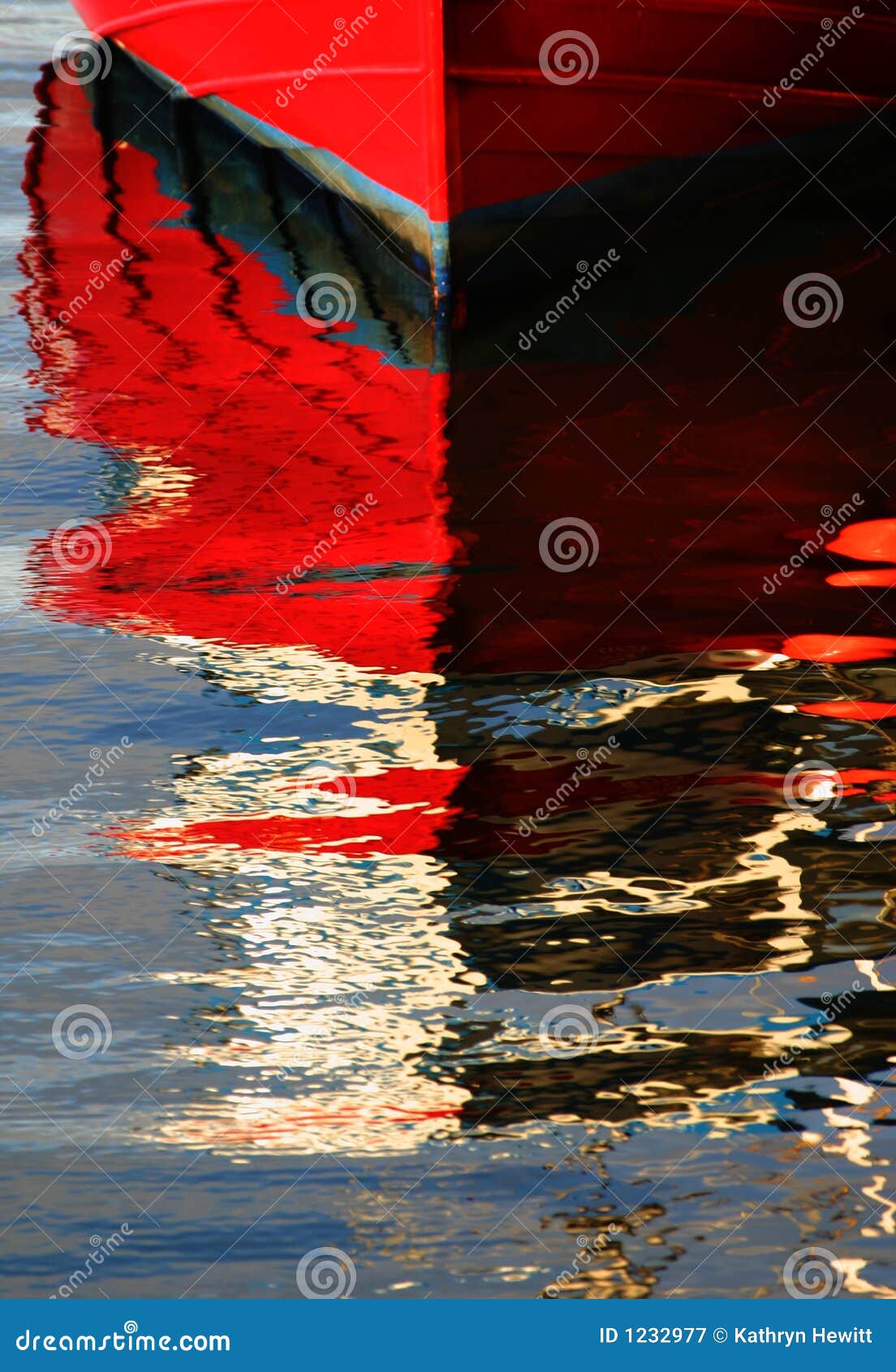Boat reflection stock image. Image of color, water, distortion - 1232977