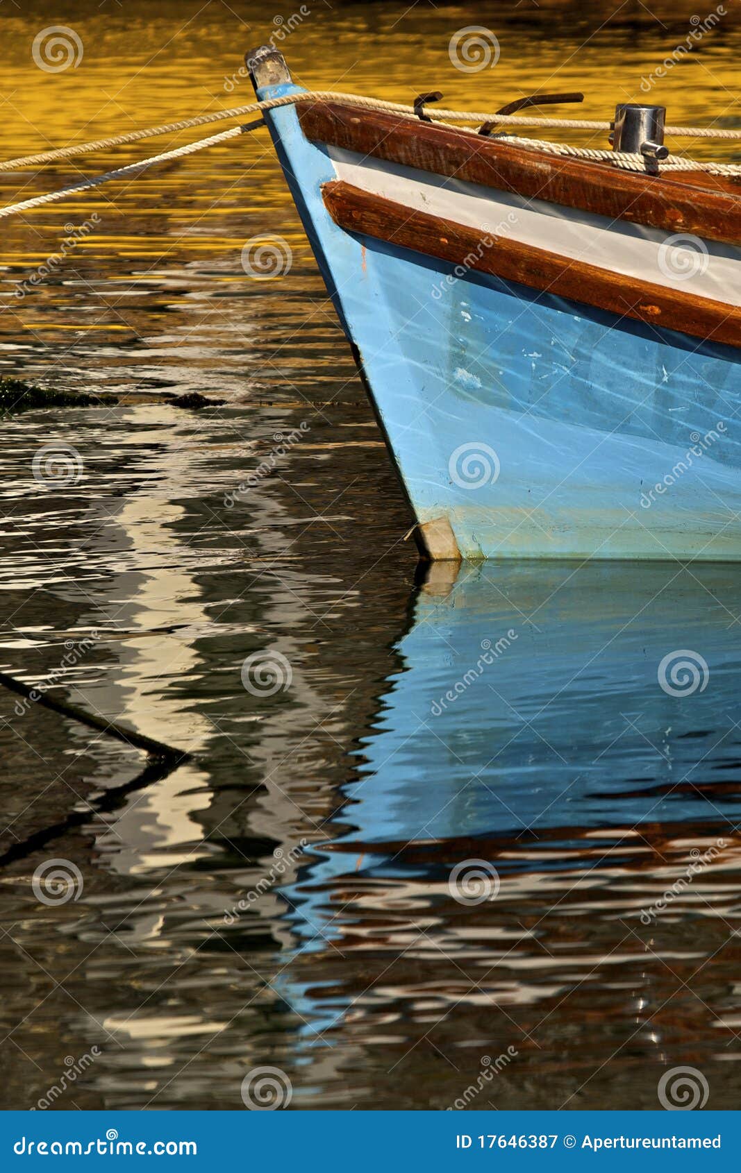 Boat reflection stock image. Image of ripple, colour - 17646387