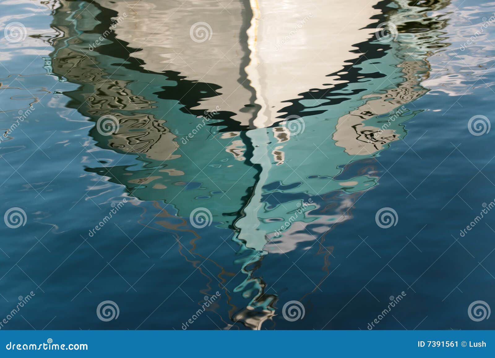 Boat reflection stock image. Image of mirrored, canoeing - 7391561