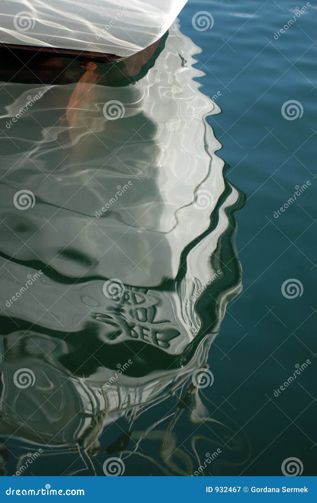 Boat reflection stock image. Image of craft, nautical, ocean - 932467