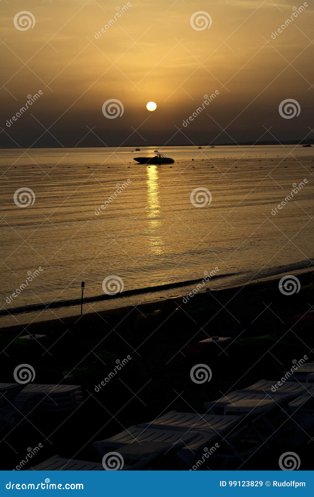 Boat in the Reflection of the Sun Stock Image - Image of scene, seaside ...