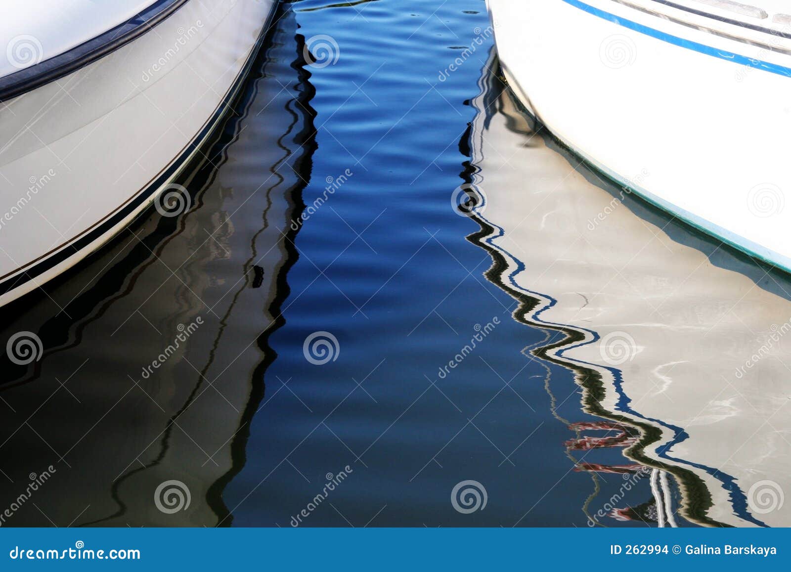 Boat reflections stock photo. Image of closeup, colors - 262994
