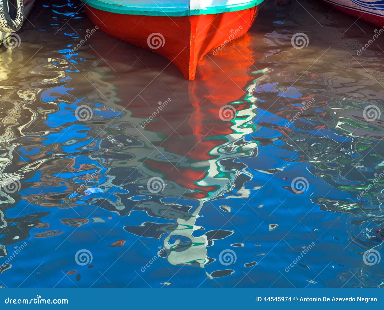 Boat reflections stock photo. Image of background, lake - 44545974