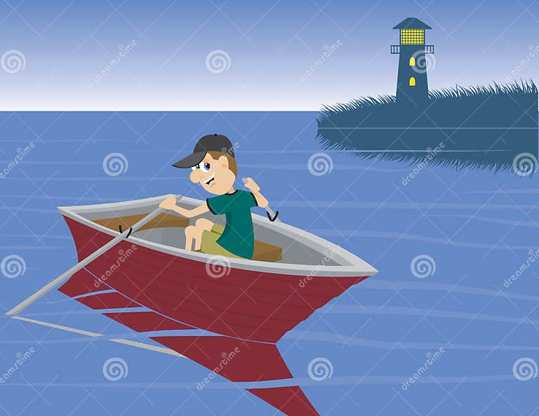 Boat Ride stock vector. Illustration of leisure, horizon - 9159255